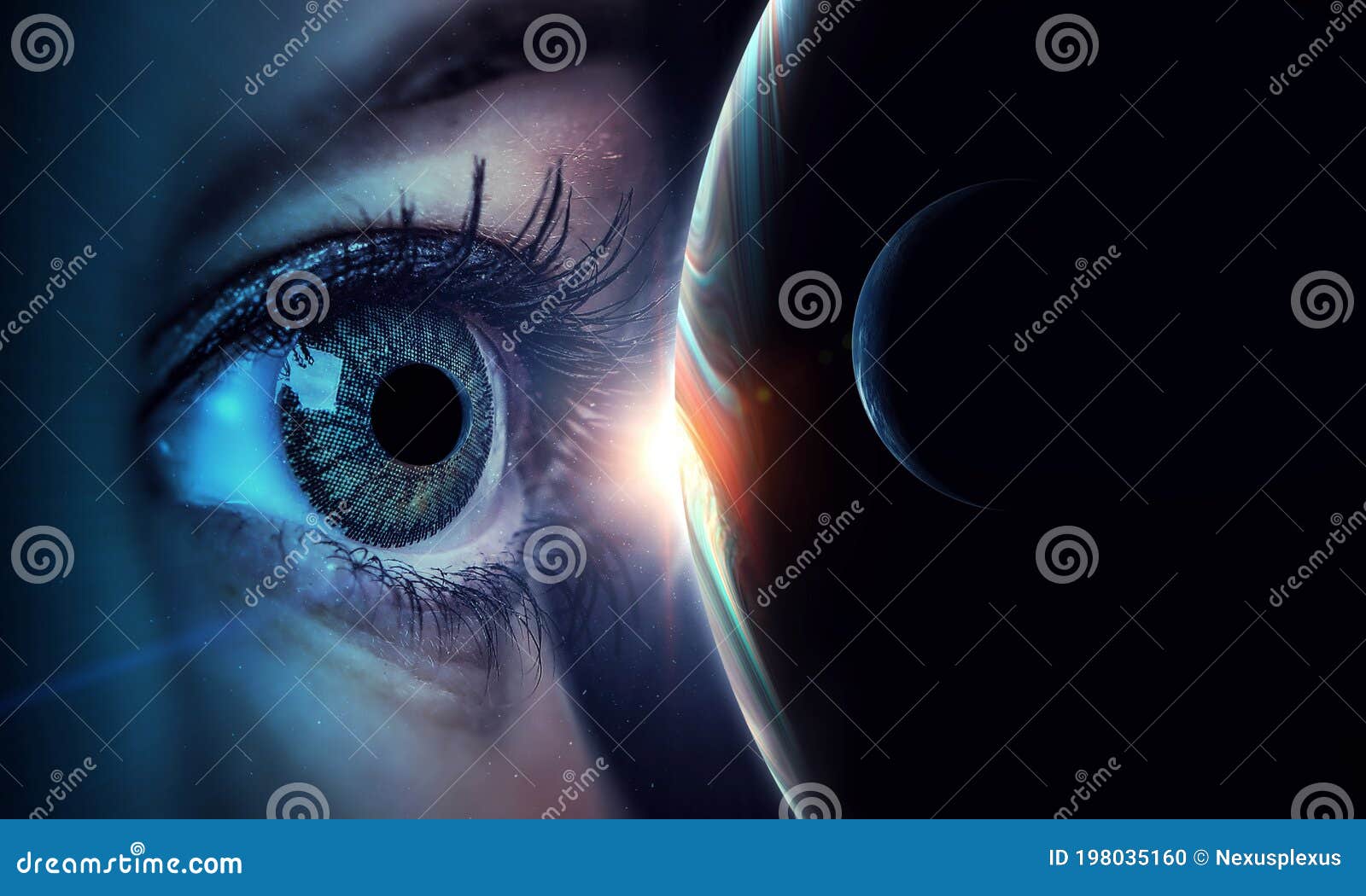 Human Eye and Space. Elements of this Image Furnished by NASA Stock ...