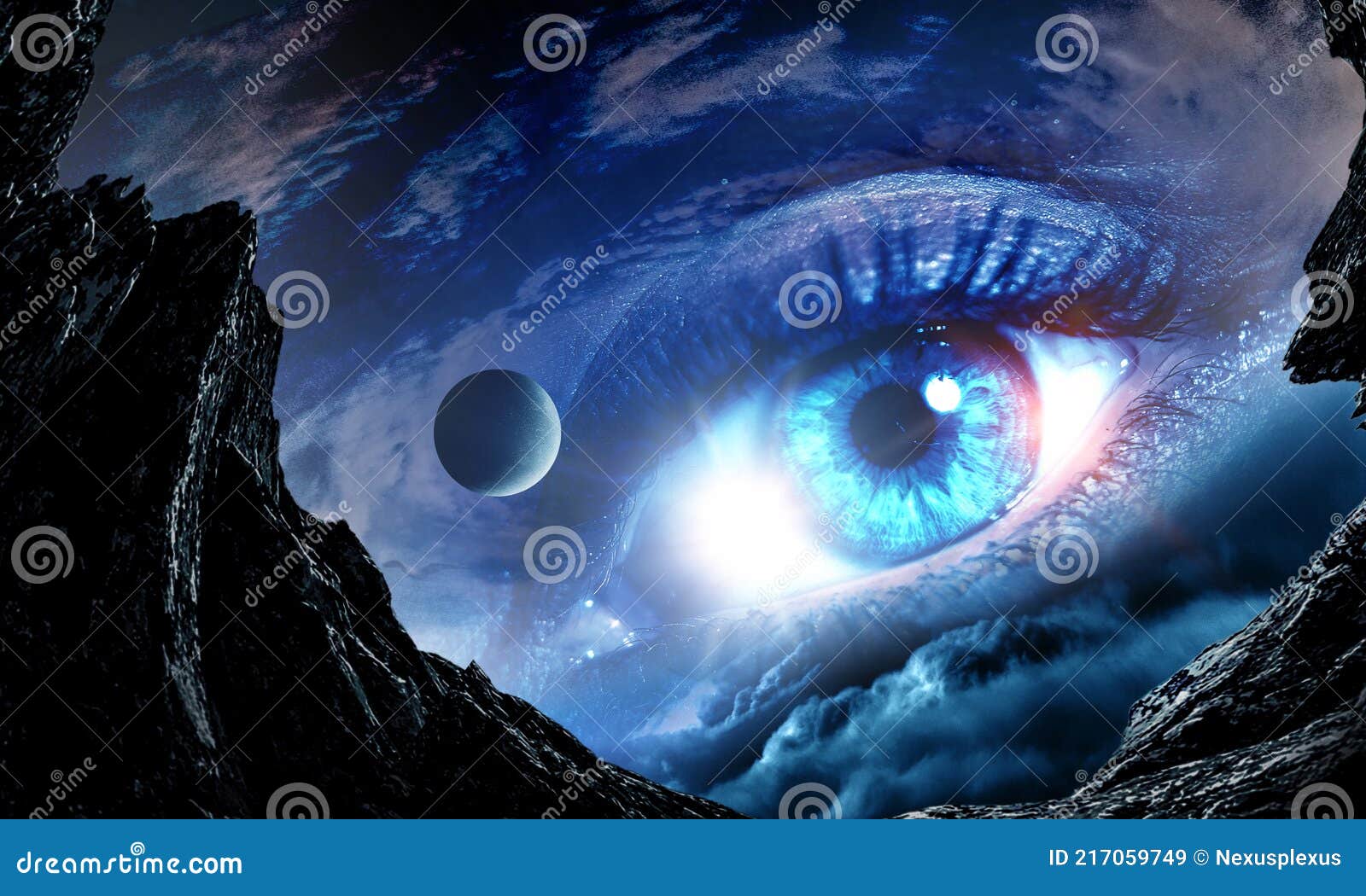 Human Eye and Space. Elements of this Image Furnished by NASA Stock ...