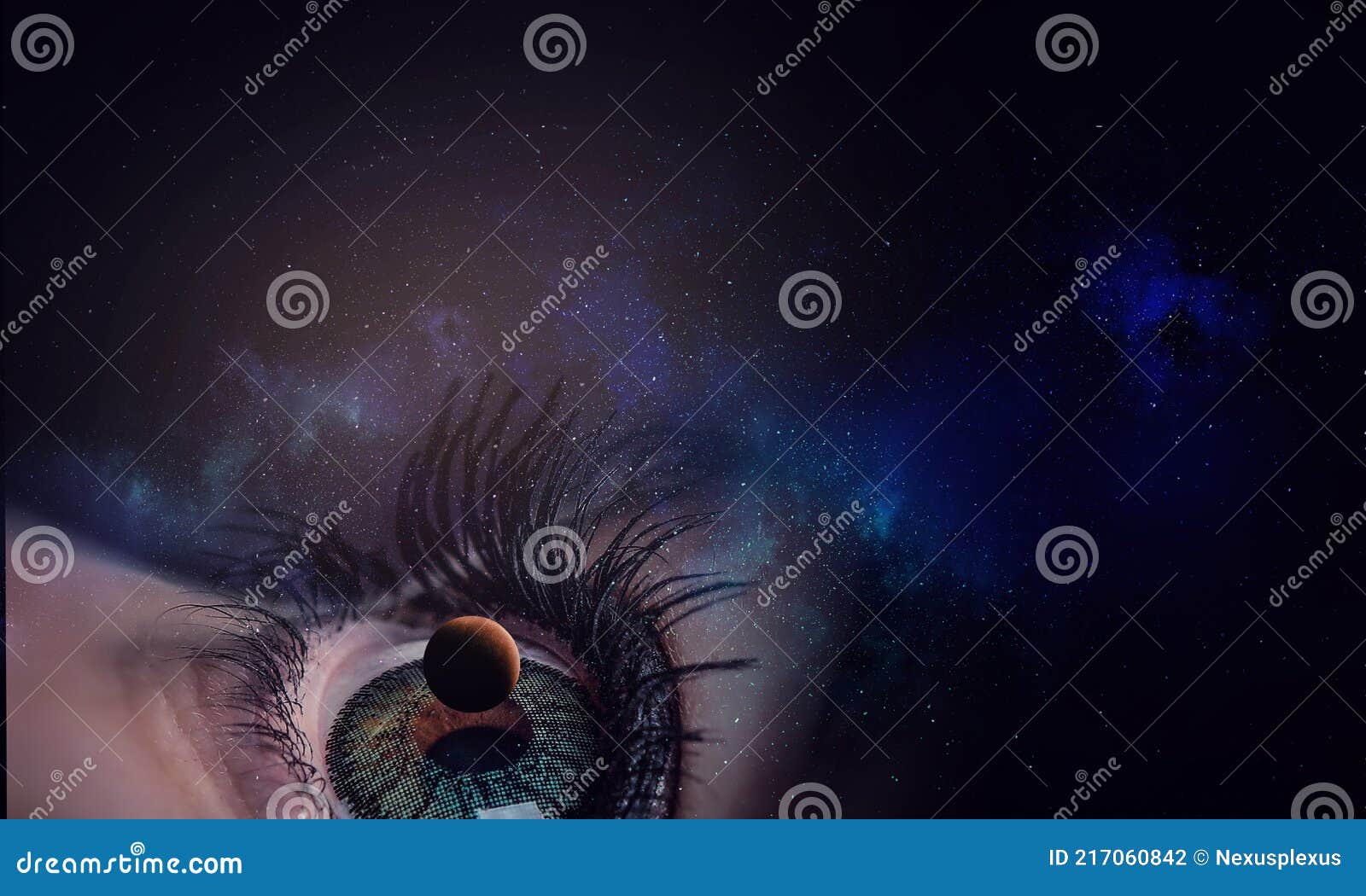Human Eye and Space. Elements of this Image Furnished by NASA Stock ...