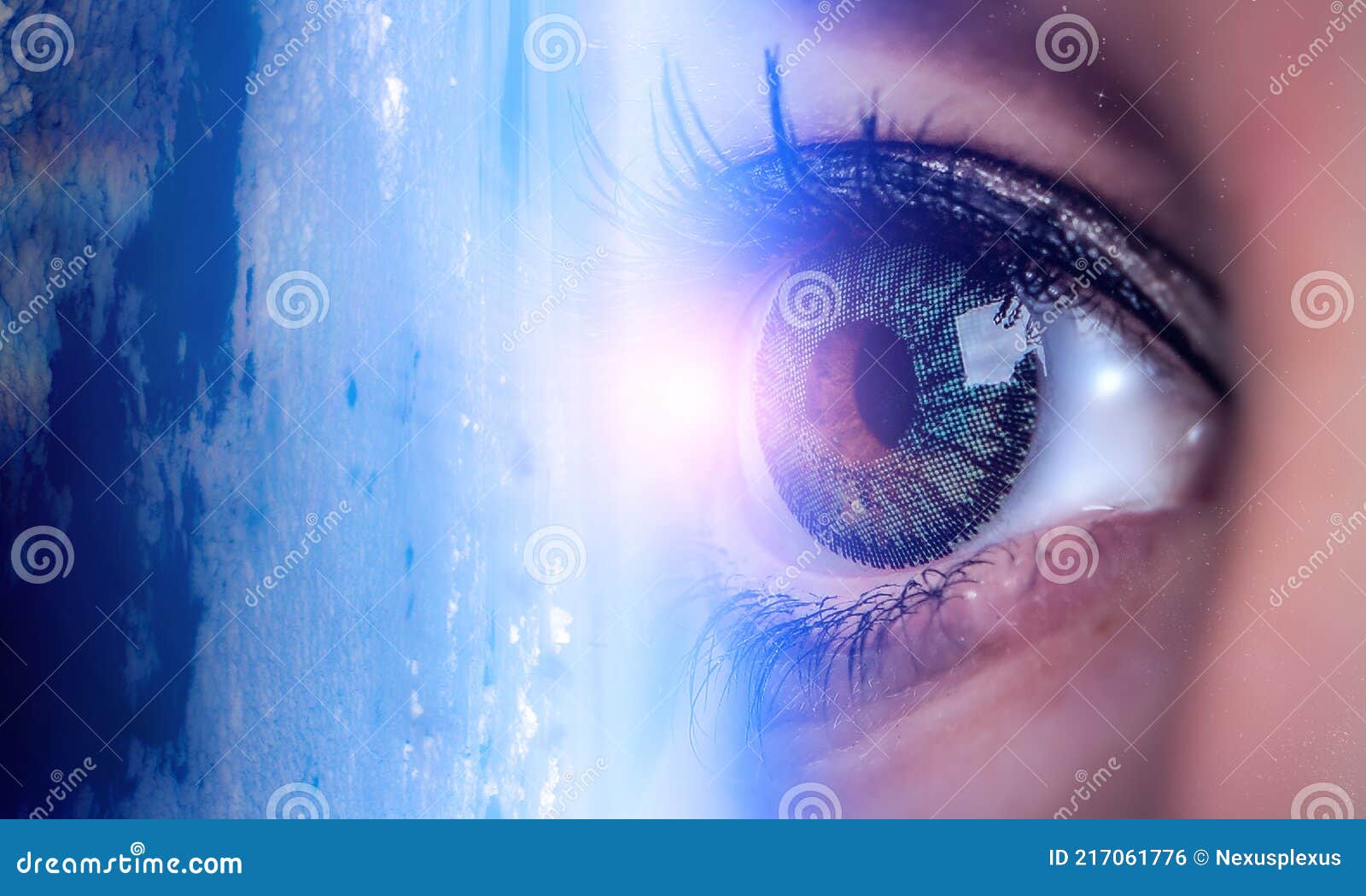 Human Eye and Space. Elements of this Image Furnished by NASA Stock ...