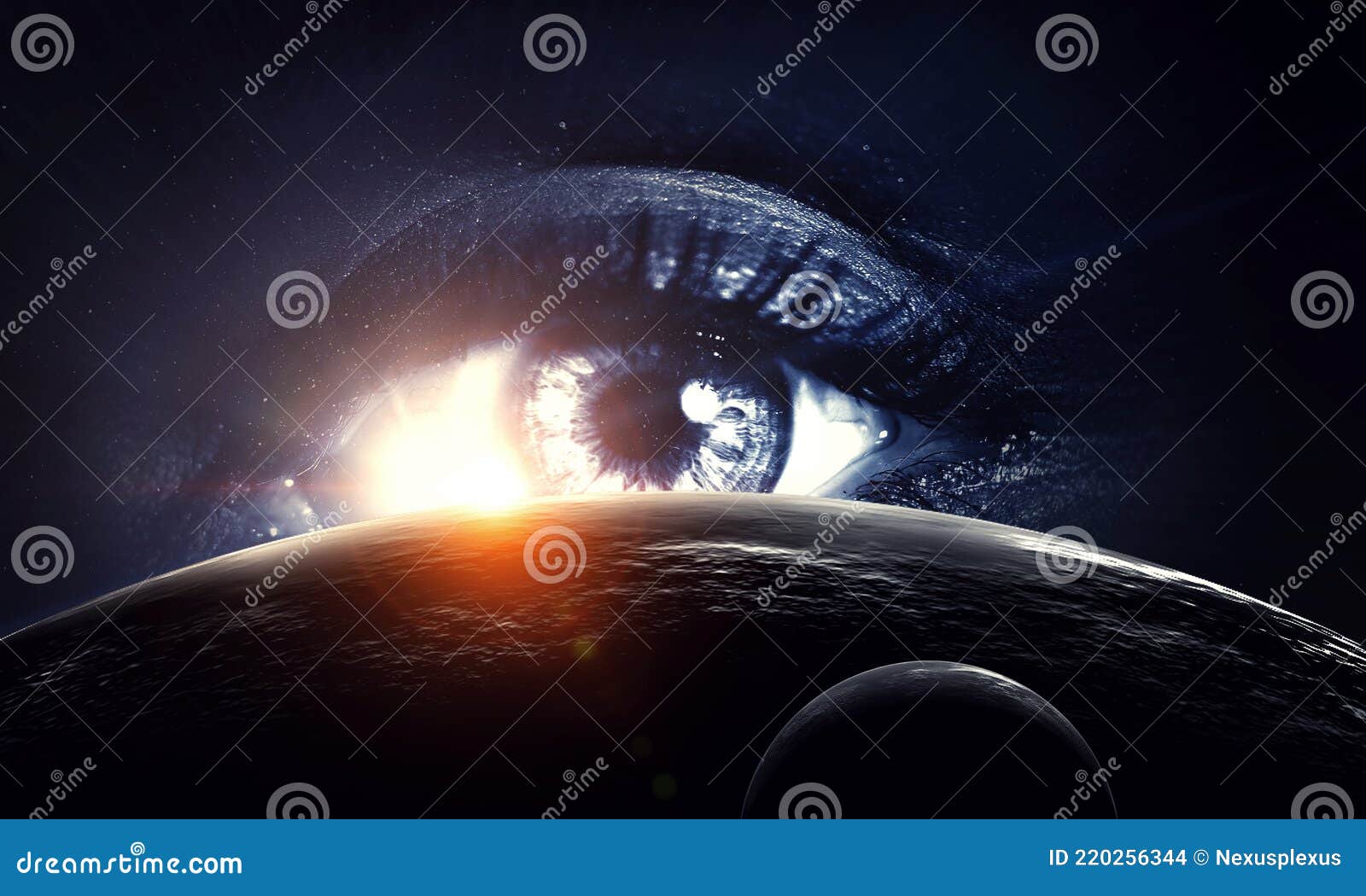 Human Eye and Space. Elements of this Image Furnished by NASA Stock ...