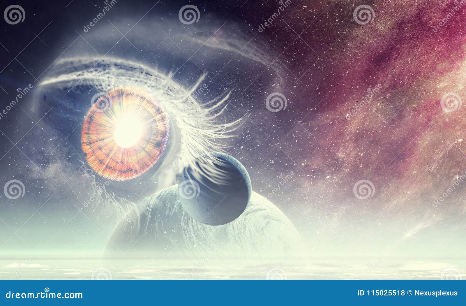 Space abstract backdrop stock illustration. Illustration of eyeball ...