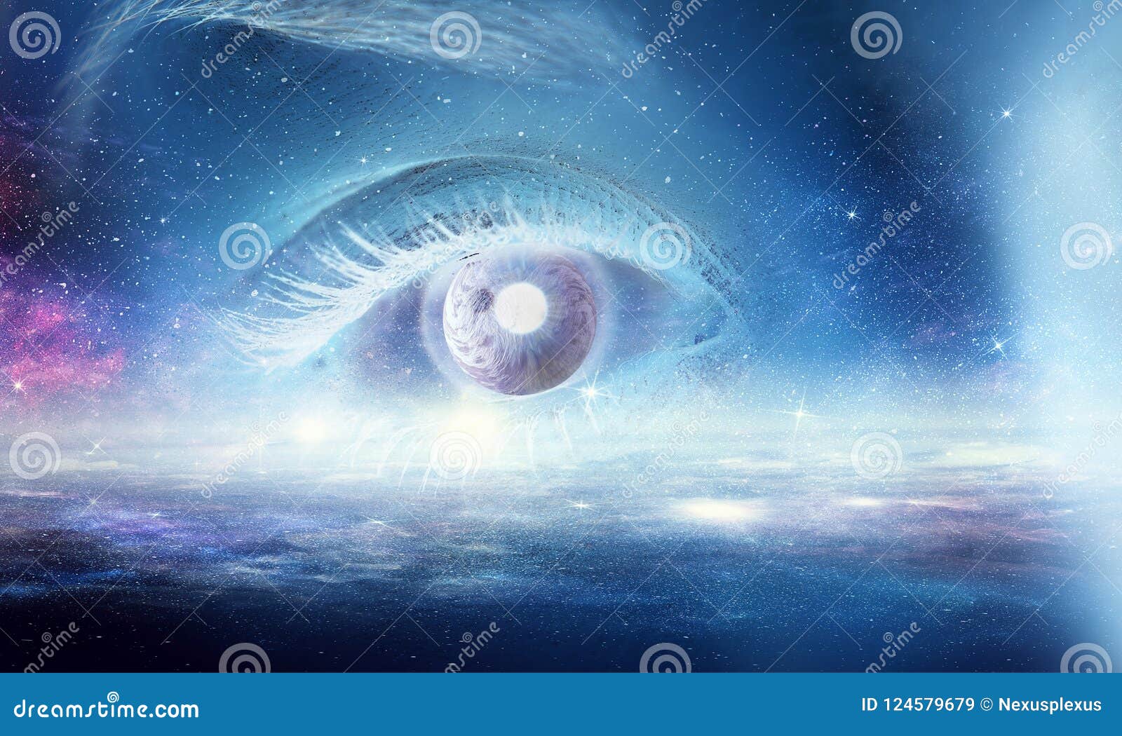 Space abstract backdrop stock illustration. Illustration of eyeball ...