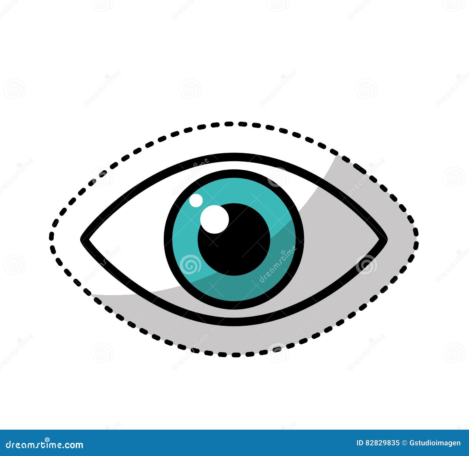 Human eye symbol icon stock illustration. Illustration of eyeball ...