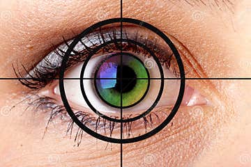 Human eye and target stock image. Image of descriptive - 21565413