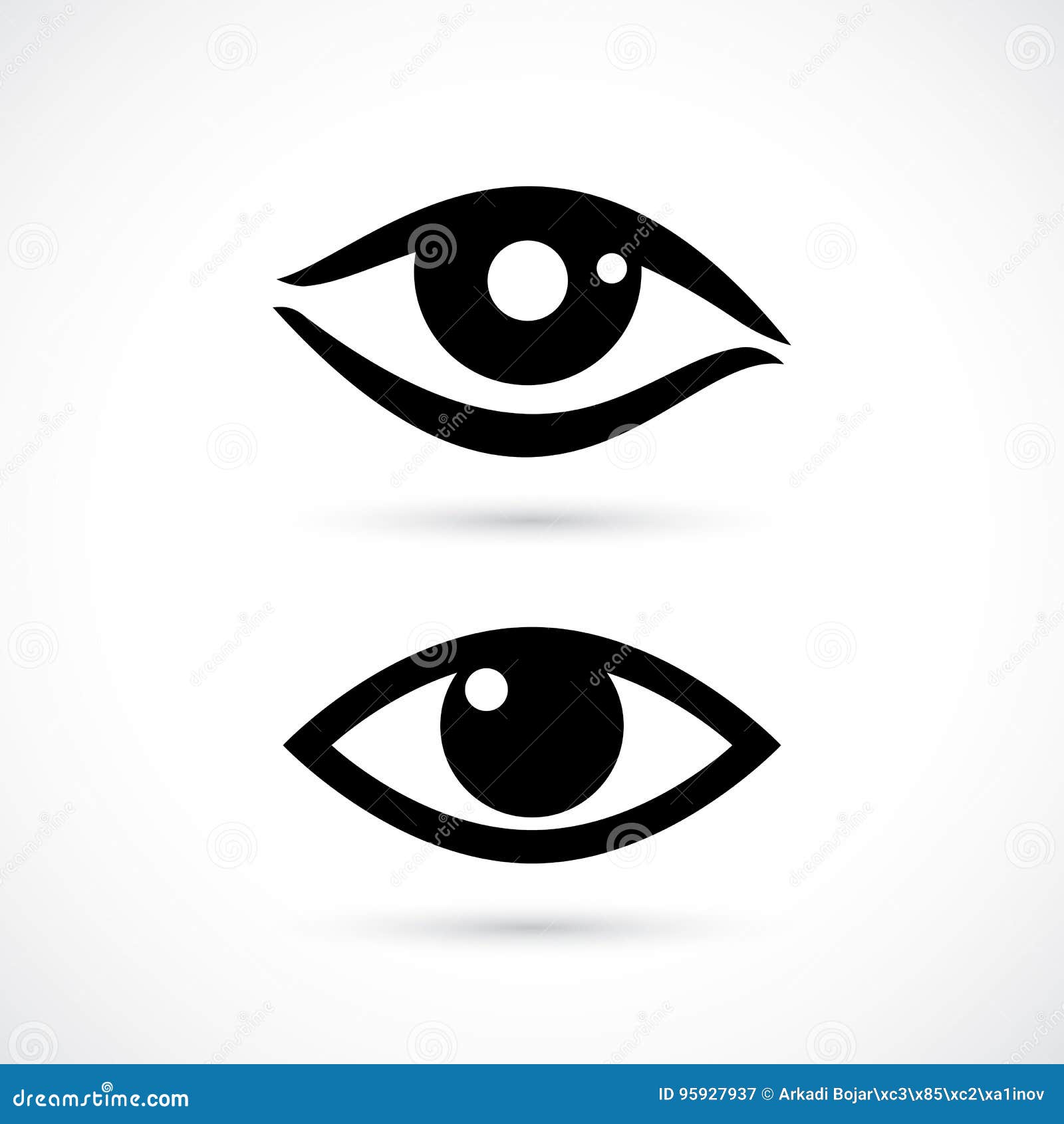 Human eye vector icon stock vector. Illustration of eyelid - 95927937