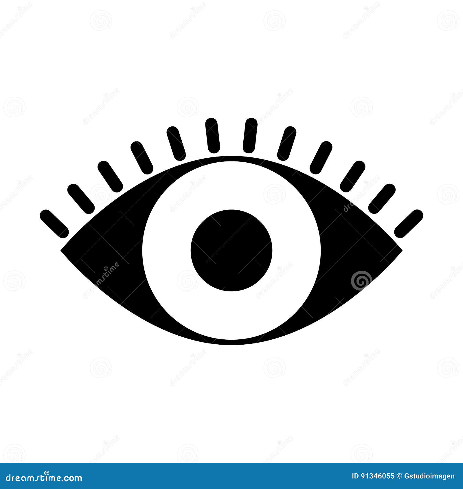 Human eye view icon stock vector. Illustration of business - 91346055