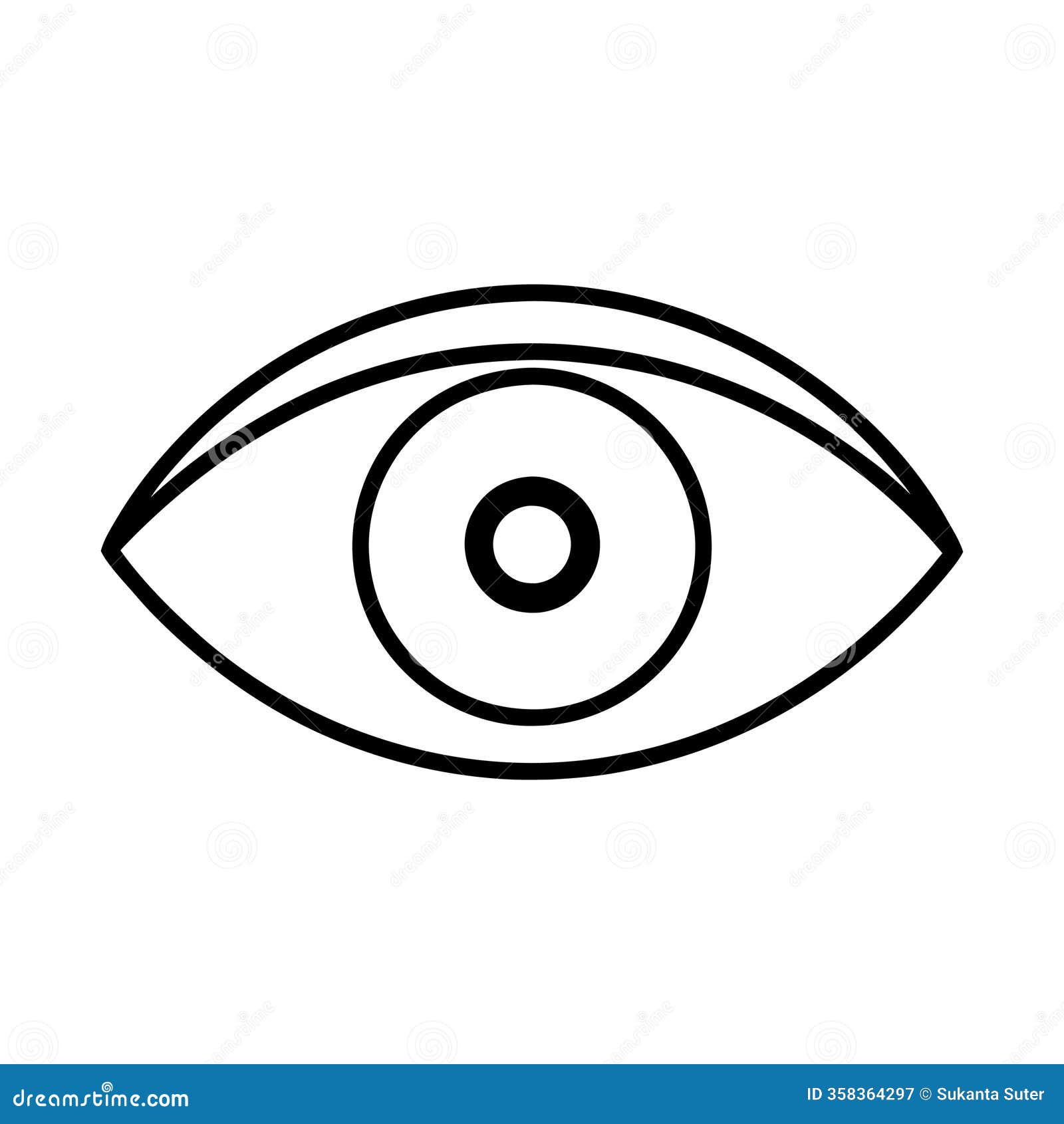 Human Eye View Icon Vector Illustration Stock Vector - Illustration of ...