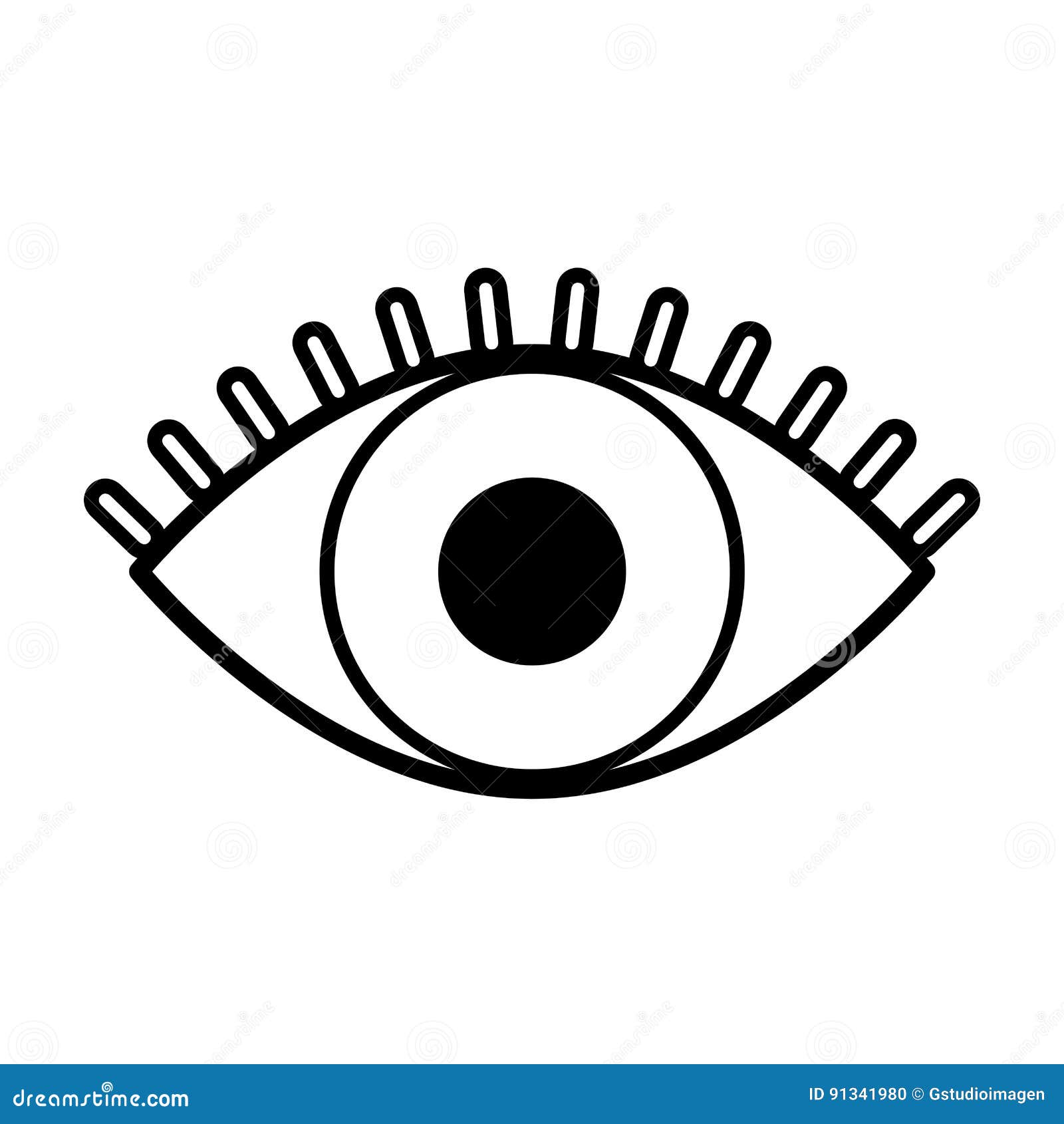 Human Eye View Isolated Icon Stock Vector - Illustration of eyesight ...