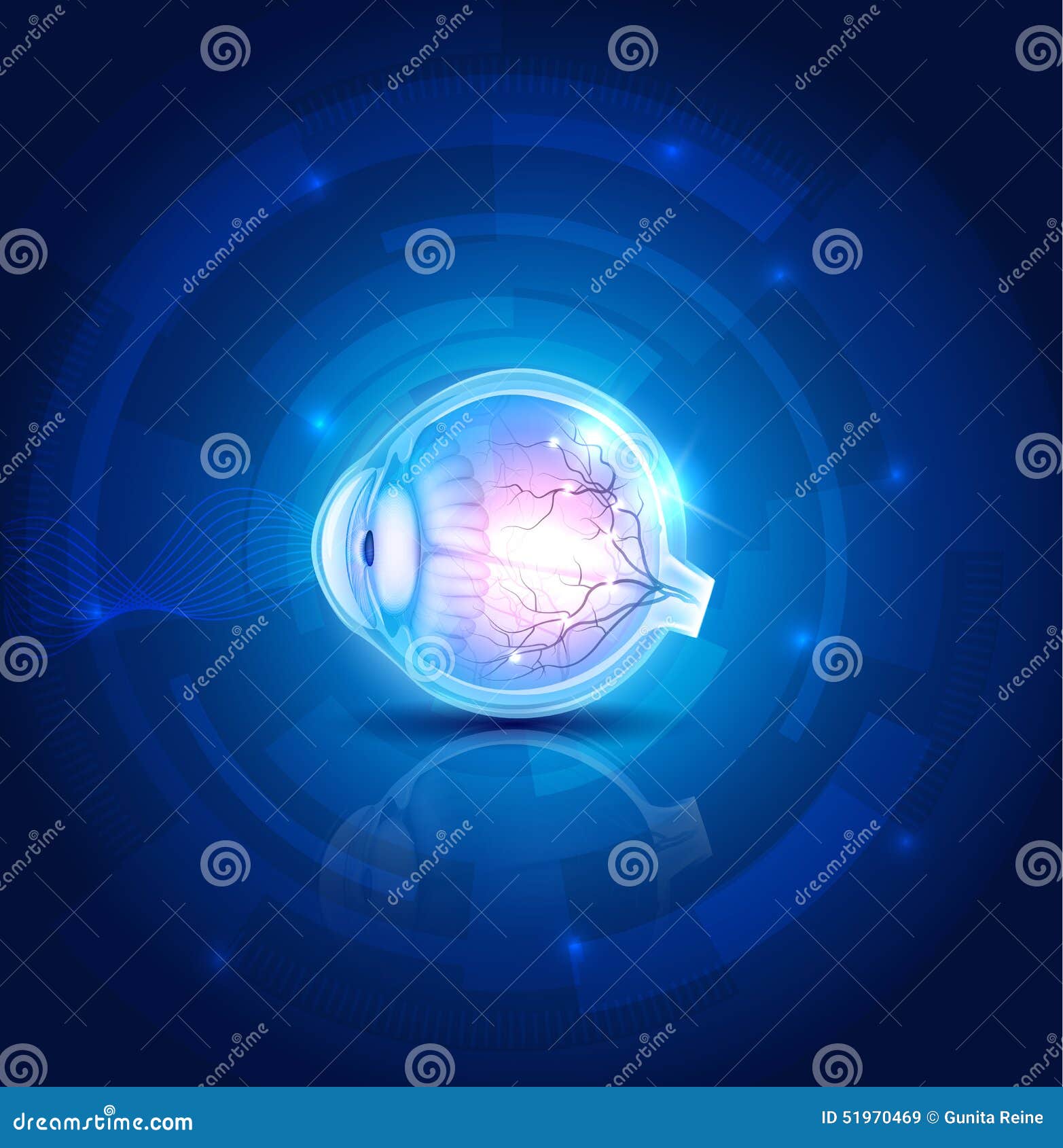 Human Eye Vision Background Cartoon Vector | CartoonDealer.com #51970469