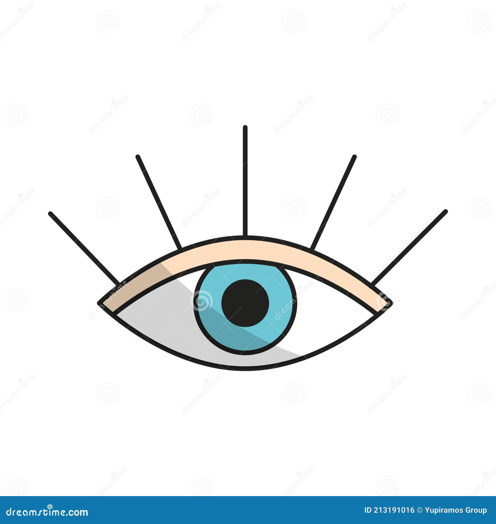 Human eye icon stock vector. Illustration of human, iris - 213191016