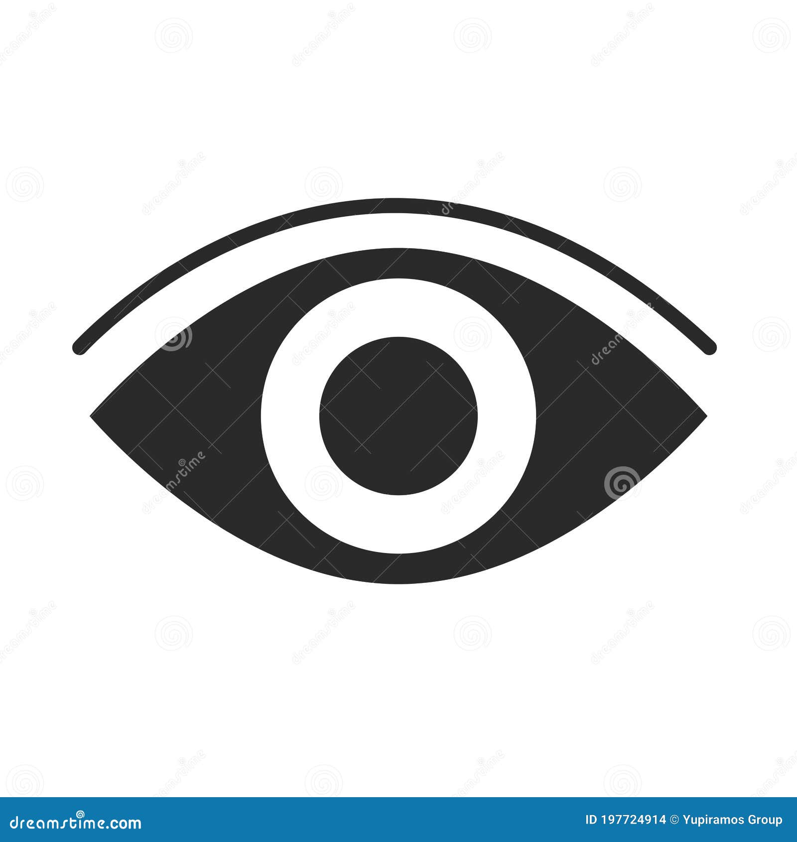 Human Eye Vision Optical Silhouette Icon Style Stock Vector ...
