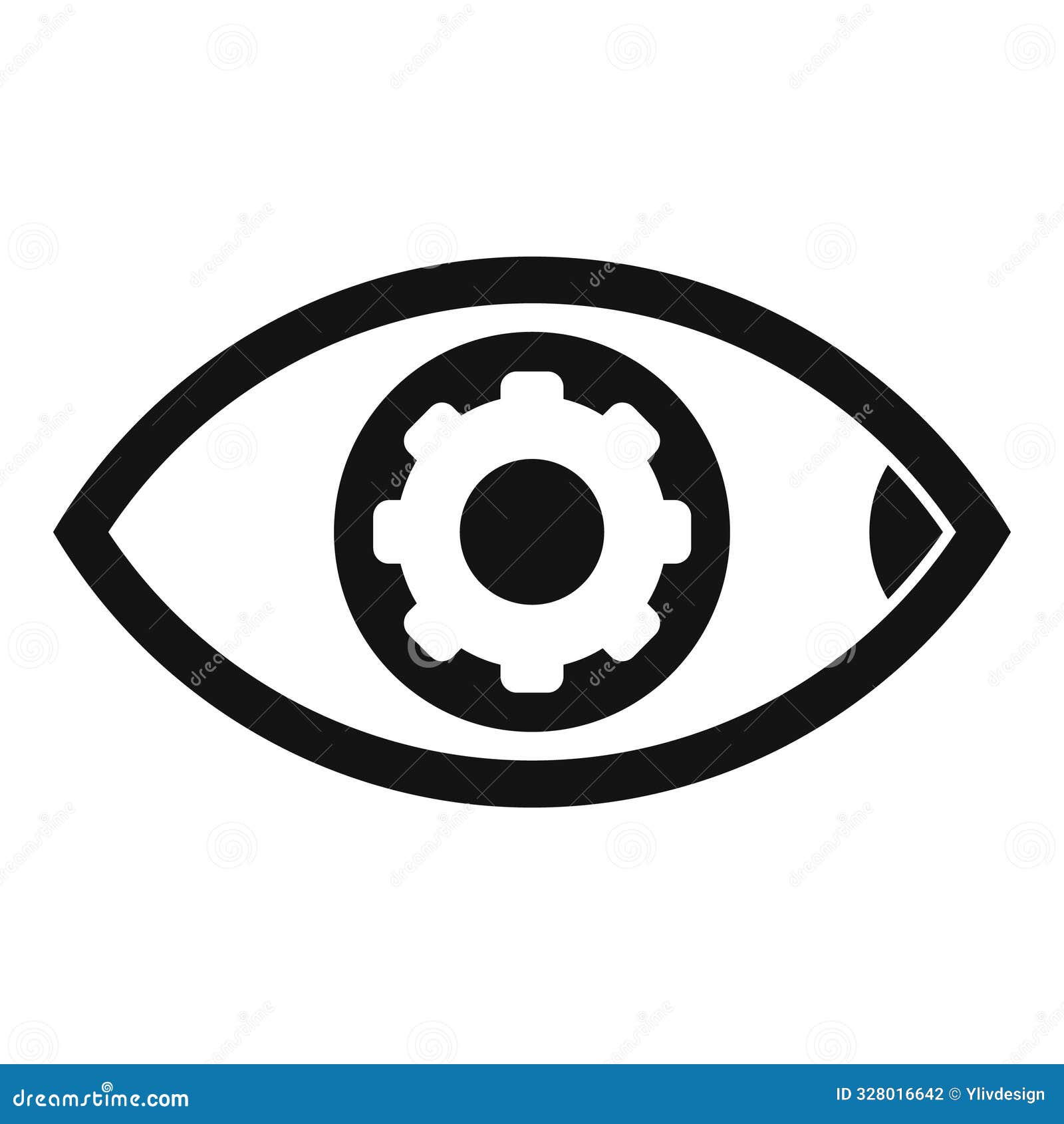 Human Eye Watching with Gear Mechanism for Vision Concept Stock Vector ...