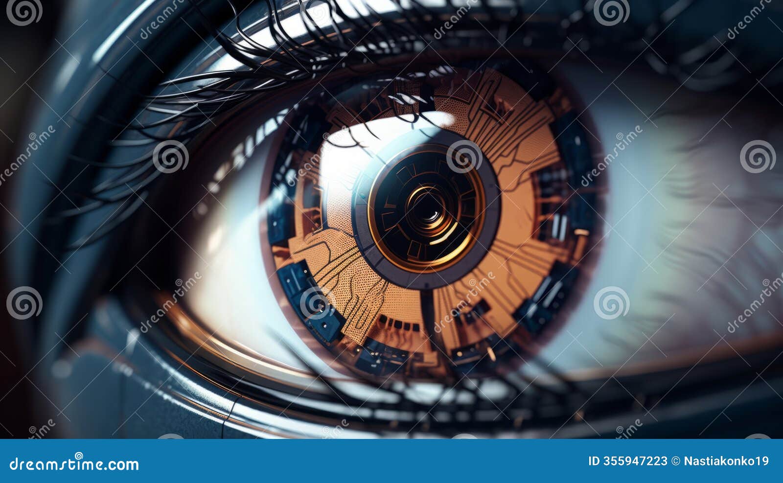 Human Eyes with Super High-tech Machines Built in , Human Enhancement ...