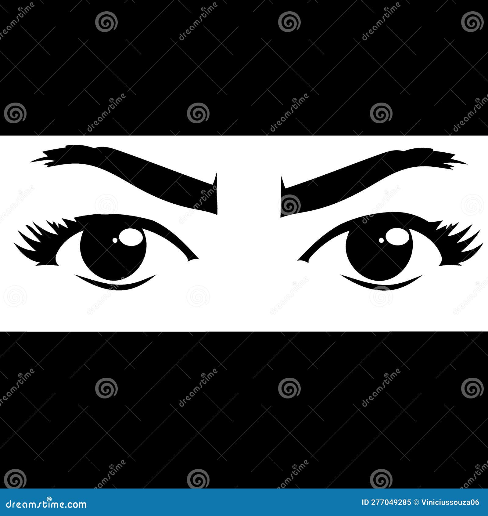 Eyes Watching From Opened Zipper. I`m Watching Modern Design Concept ...