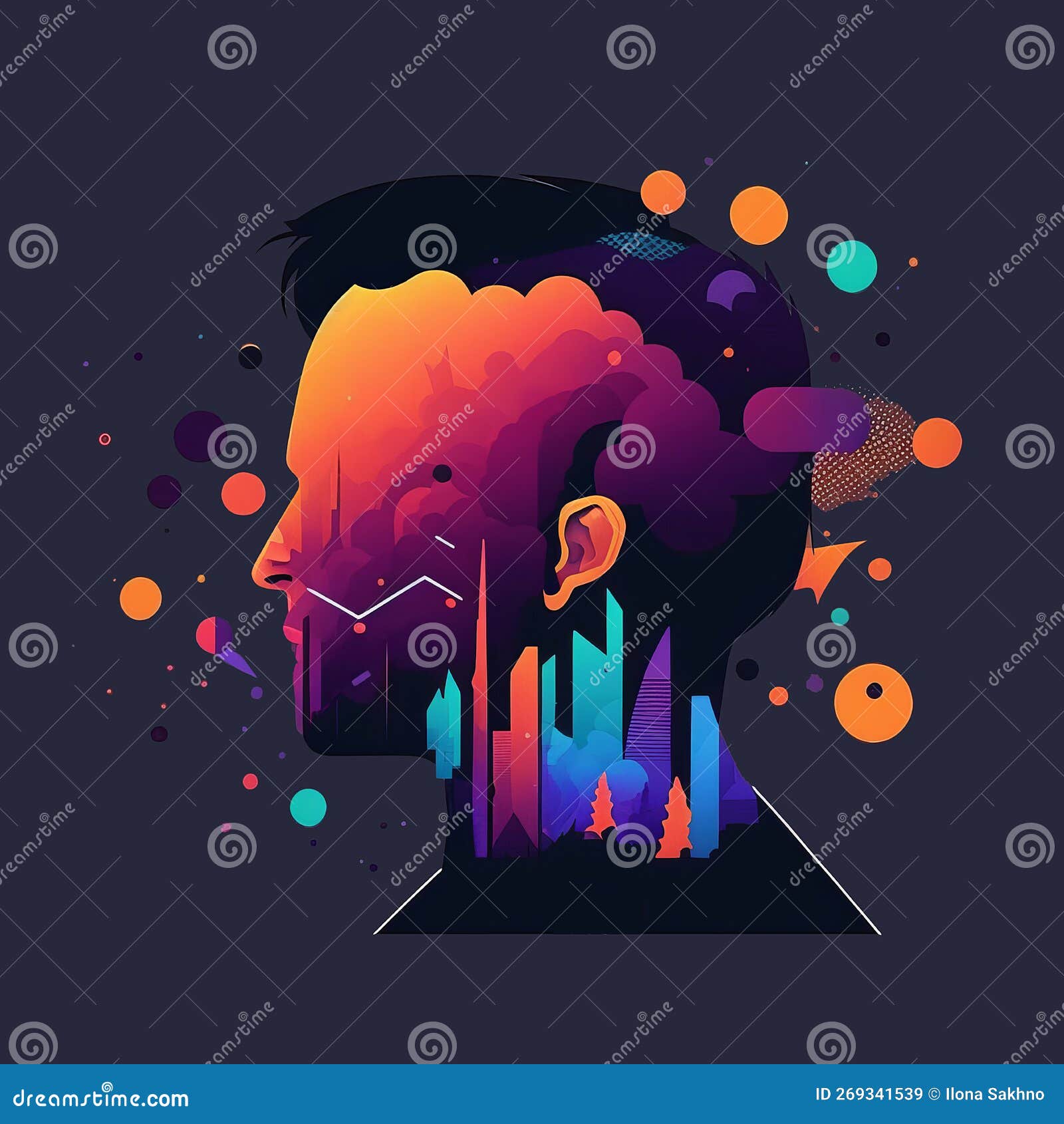 Human Face in Augmented or Virtual Reality. Metaverse Technology ...