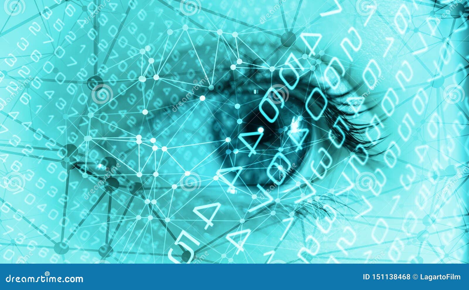 Human Face Biometric Data Scan Stock Photo - Image of connection, macro ...