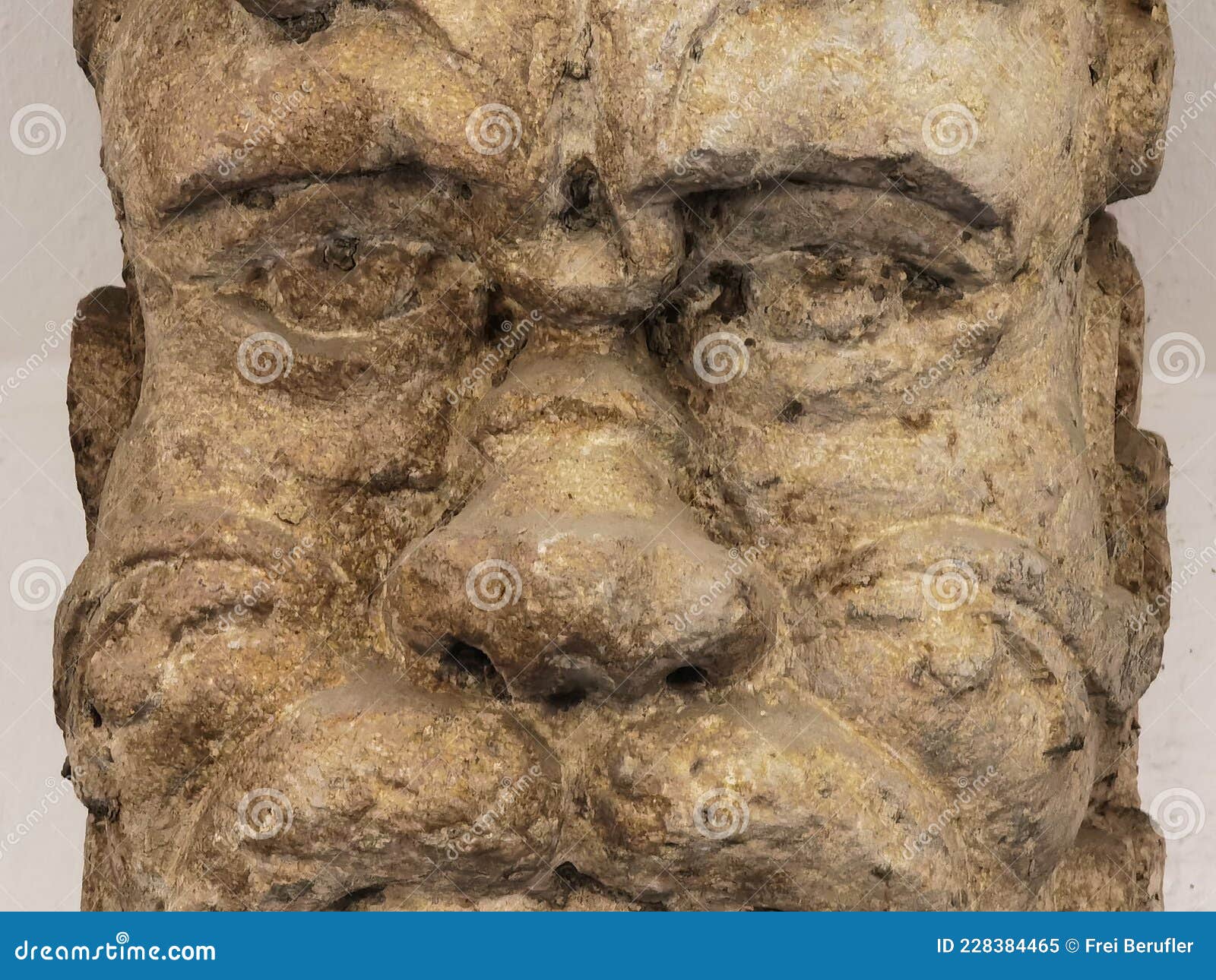 Human Face Carved into Stone Stock Image - Image of style, people ...