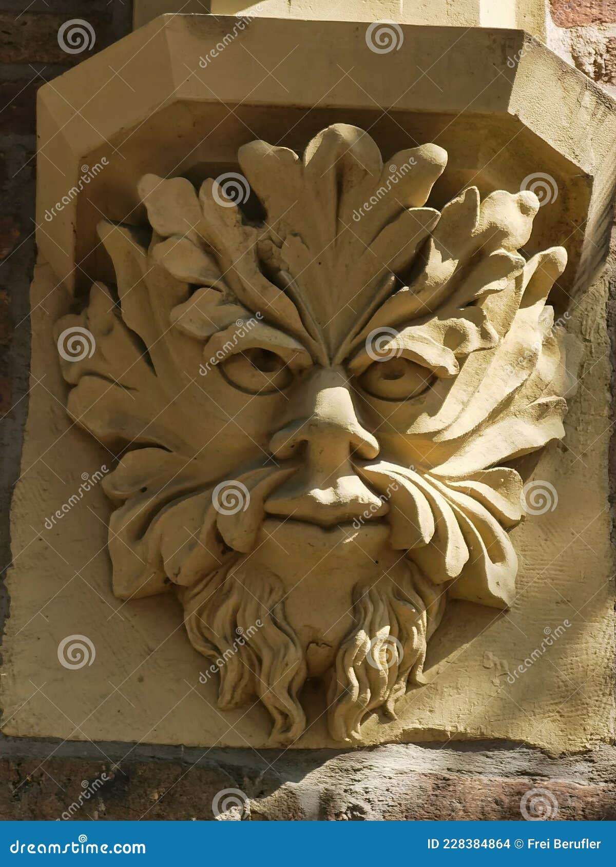 Human Face Carved into Stone Stock Photo - Image of cheerful, happy ...