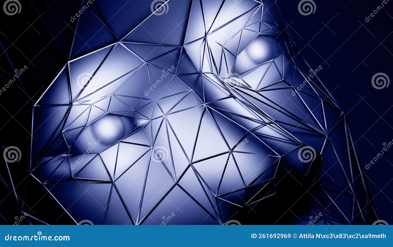 Abstract Human Face. Artificial Intelligence. Stock Illustration ...