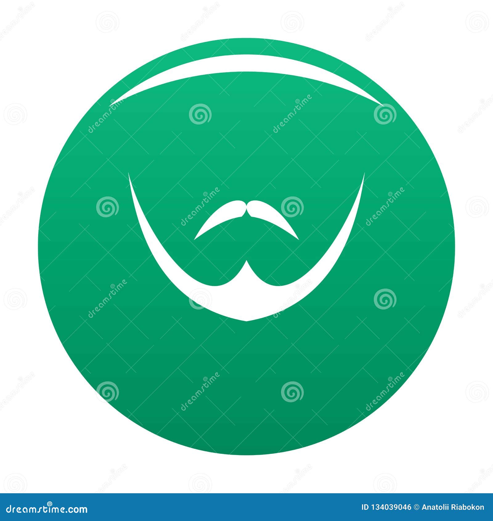 Human Face Icon Vector Green Stock Vector - Illustration of beard ...