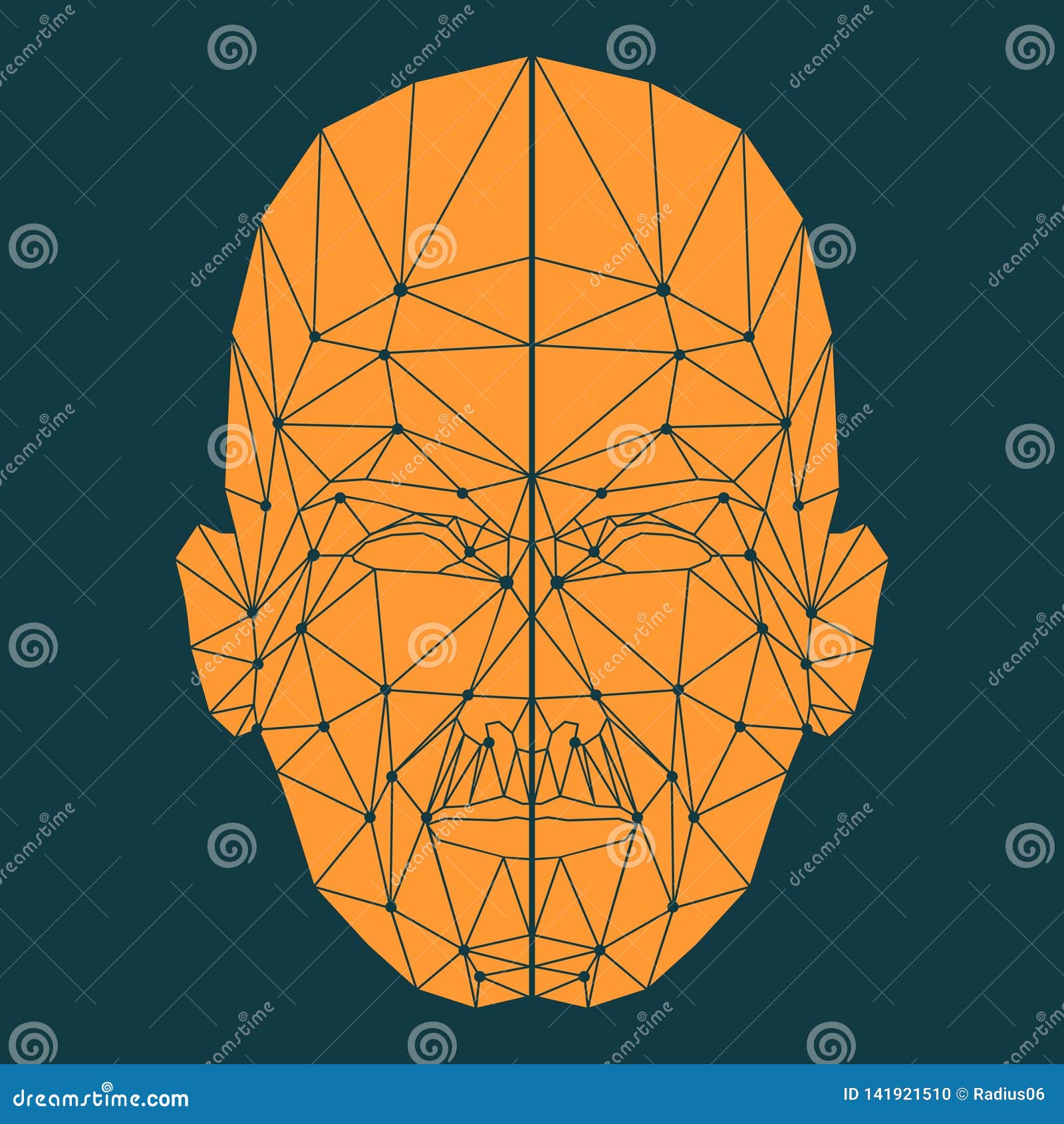 Human Face Low Poly Illustration Stock Vector - Illustration of human ...