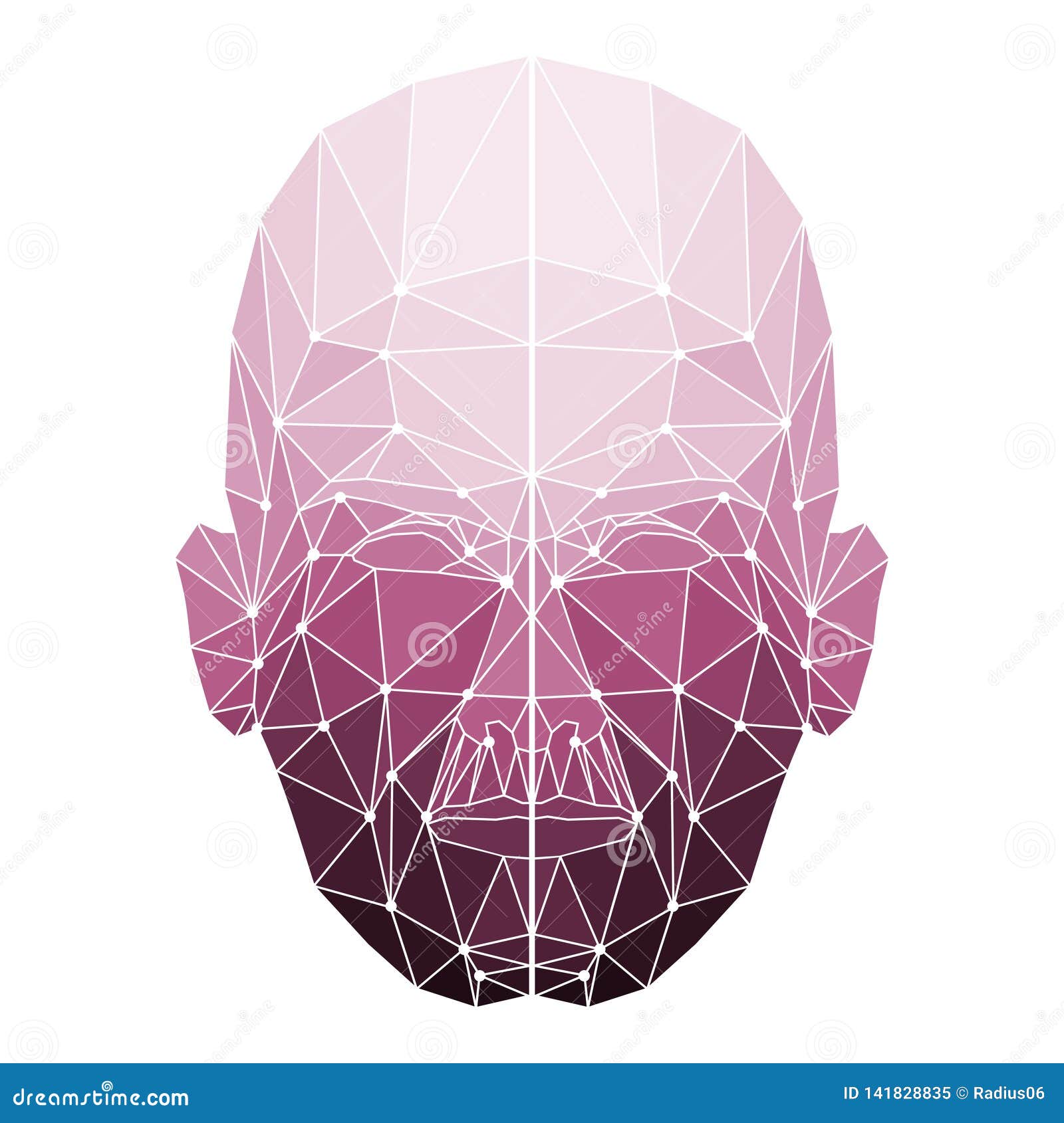 Human Face Low Poly Illustration Stock Vector - Illustration of concept ...