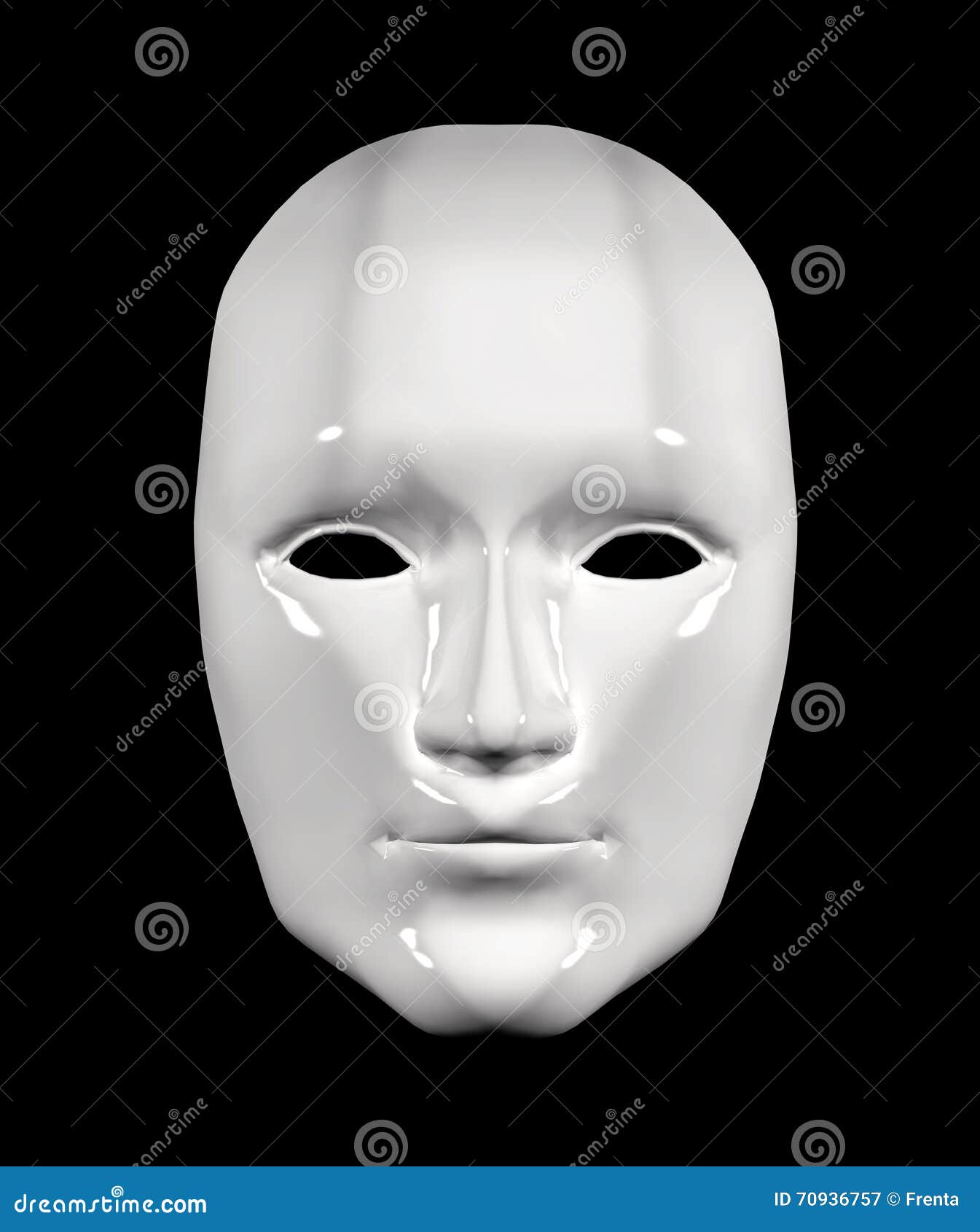 Human Face Mask of White Color Stock Illustration - Illustration of ...
