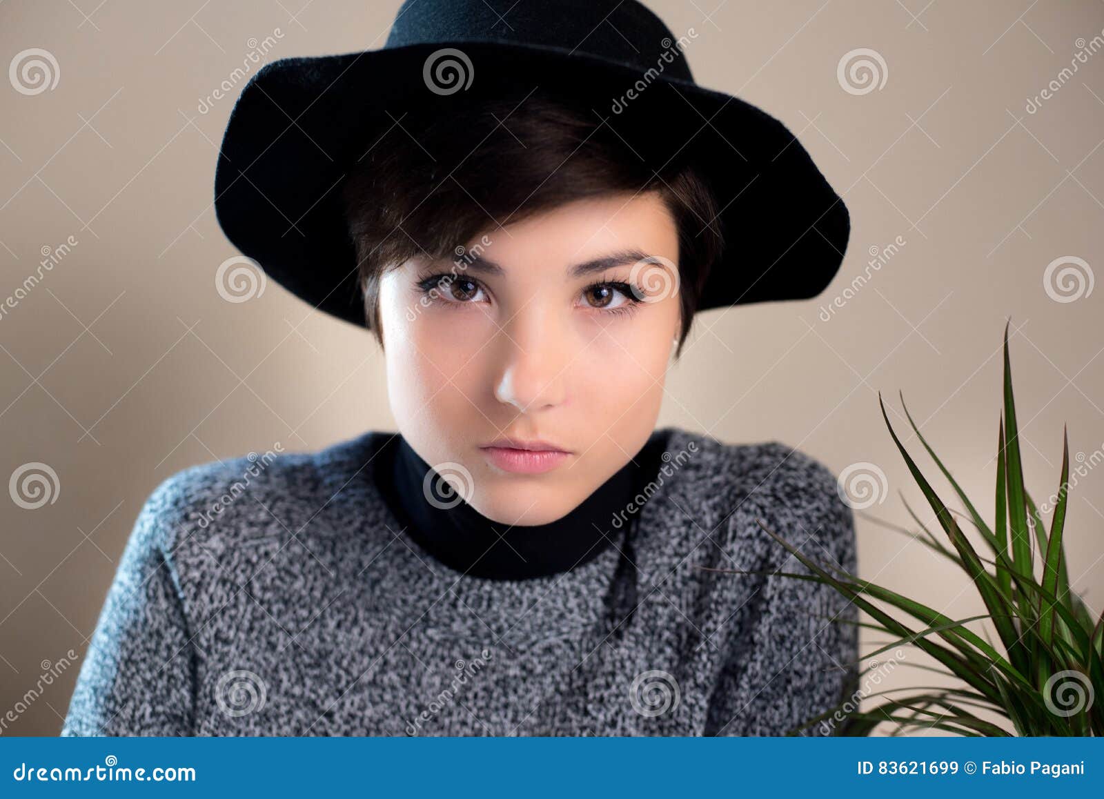 Human Face Neutral Expression of Pretty Young Woman Stock Image - Image ...