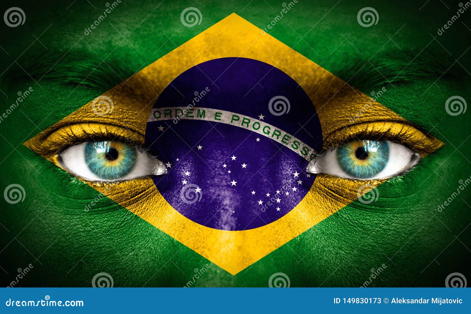 A Nationalistic Human Brain Mascot Character Design With Flag Cartoon ...