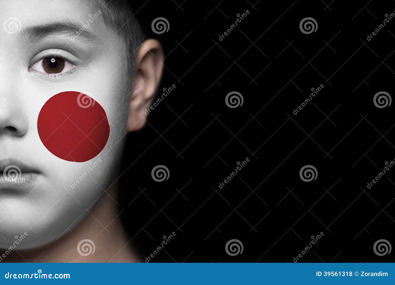 Human Face Painted with Flag of Chile Stock Photo - Image of patriotic ...