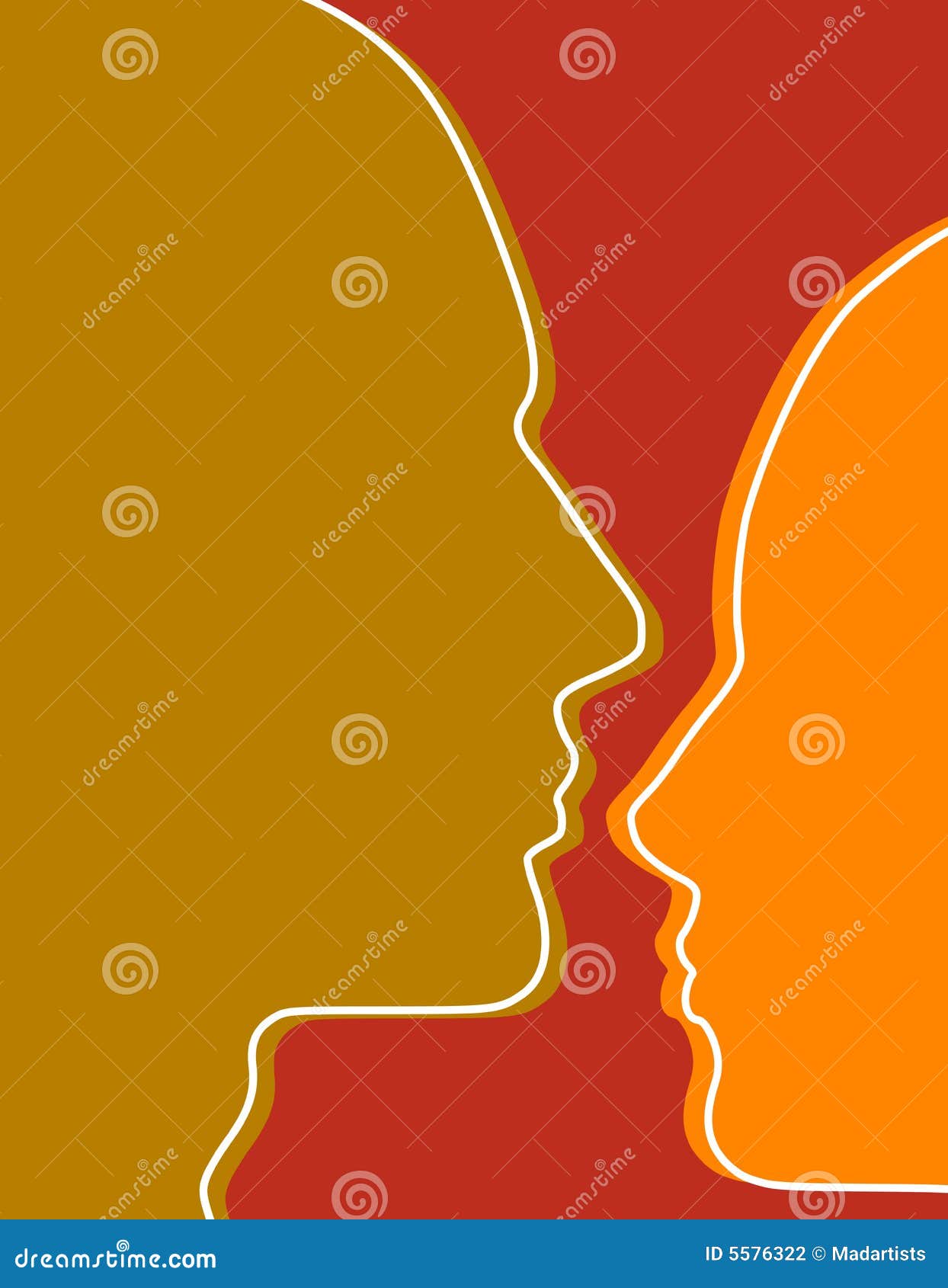 Human Face Profiles Background Stock Photo | CartoonDealer.com #5576322