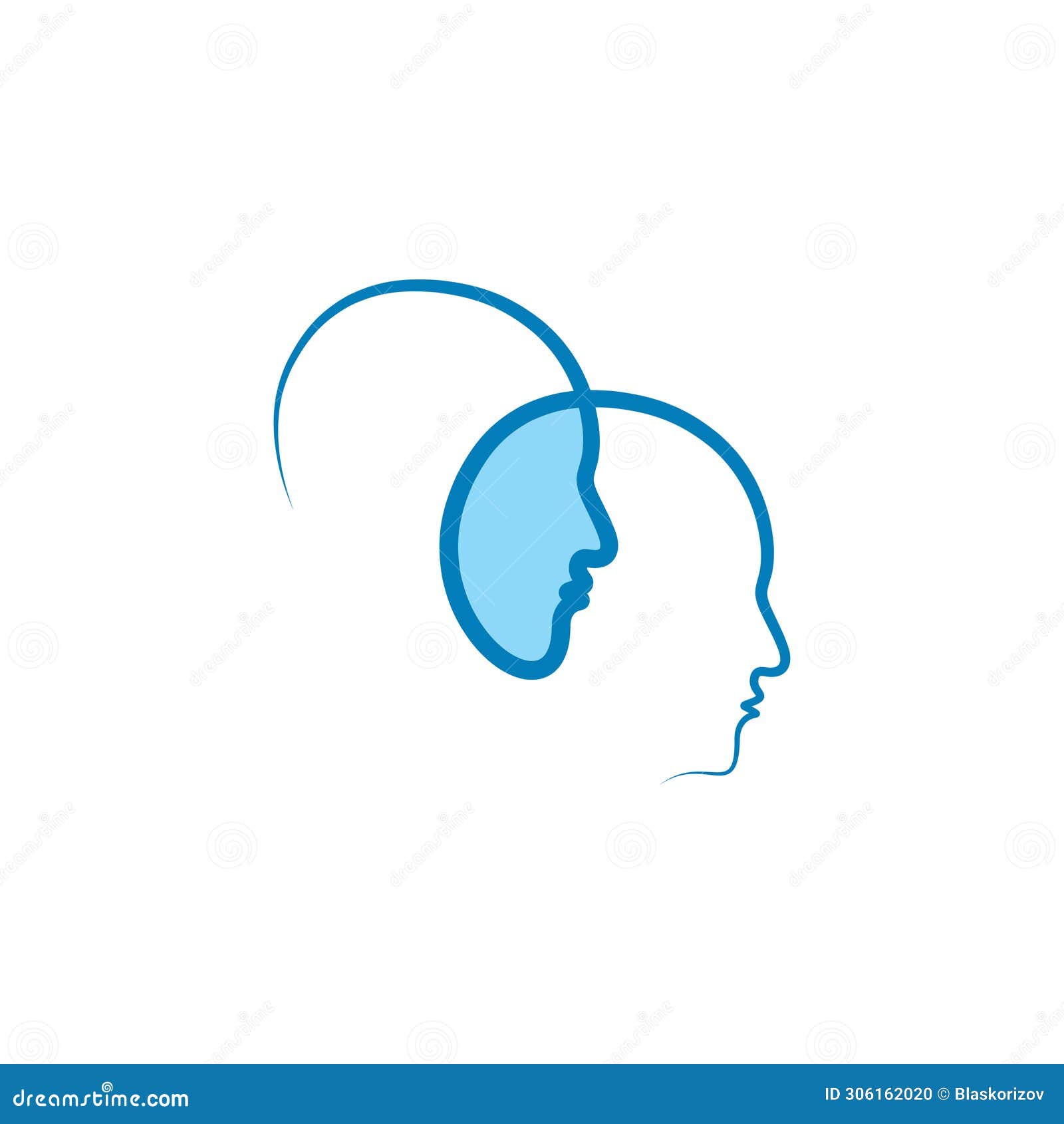 Human Face Psychology Logo Clipart Icon Stock Vector - Illustration of ...