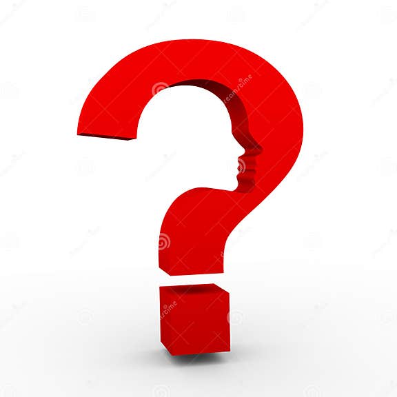 Human face question mark stock illustration. Illustration of knowledge ...