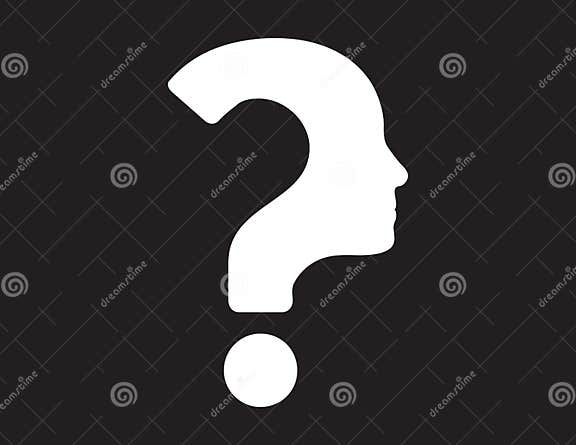 Human Face with Question Mark Stock Vector - Illustration of person ...