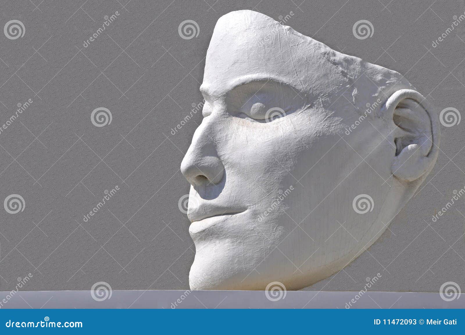 Human Face Shaped in White Plaster Stock Image - Image of molded, eyes ...