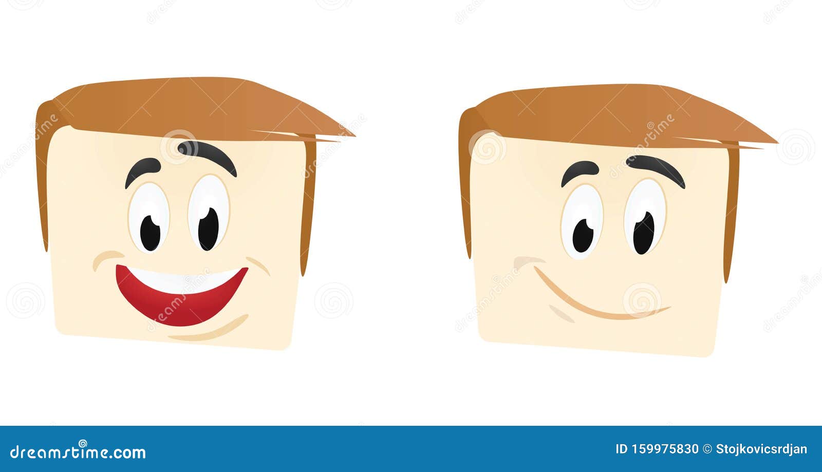 Human Face Smiling Emoticon Stock Vector - Illustration of collection ...