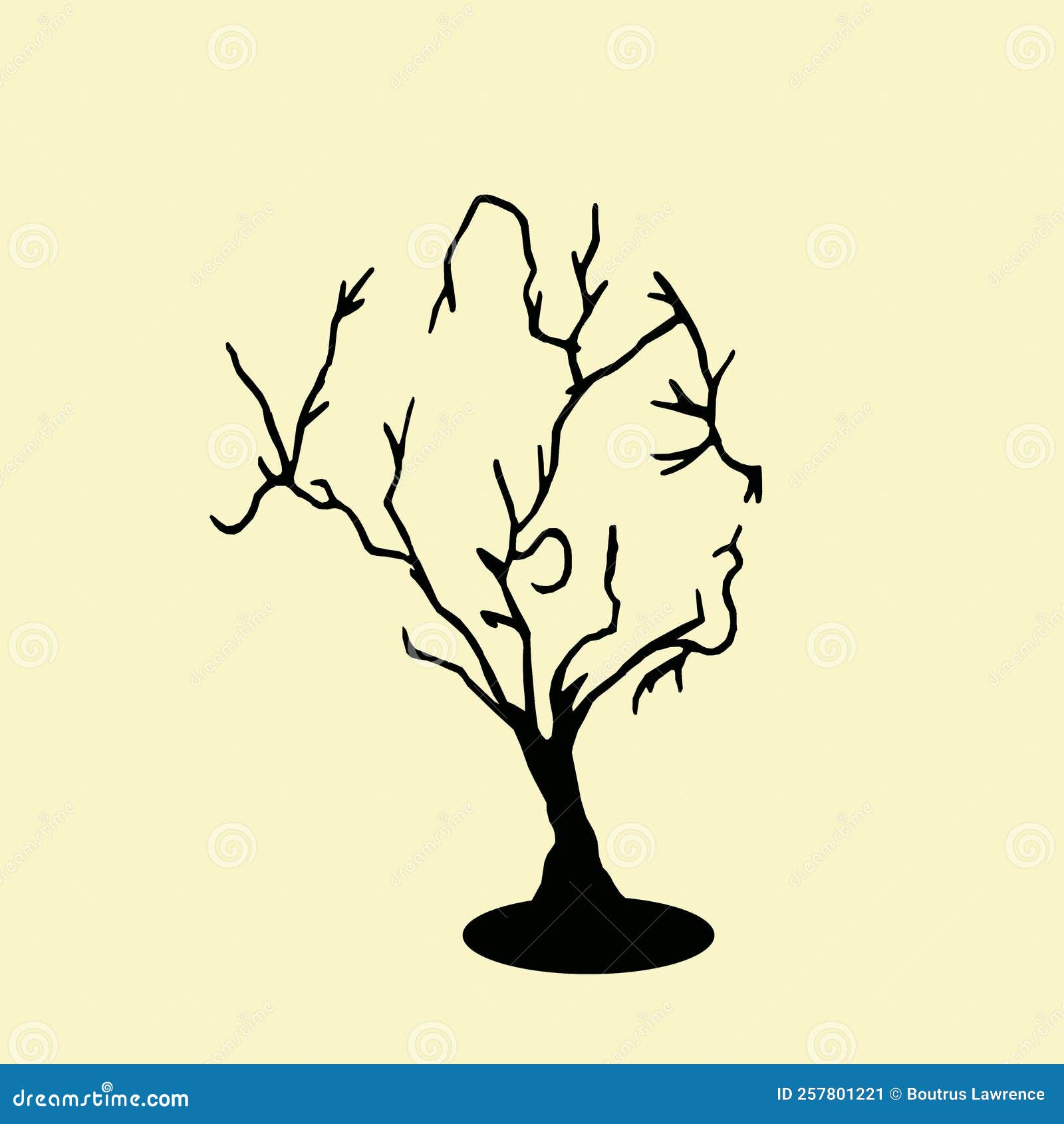 Human face in tree stock illustration. Illustration of human - 257801221
