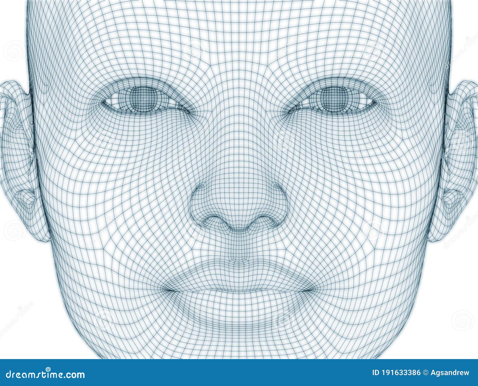 Human Face Wire Mesh stock illustration. Illustration of mind - 191633386