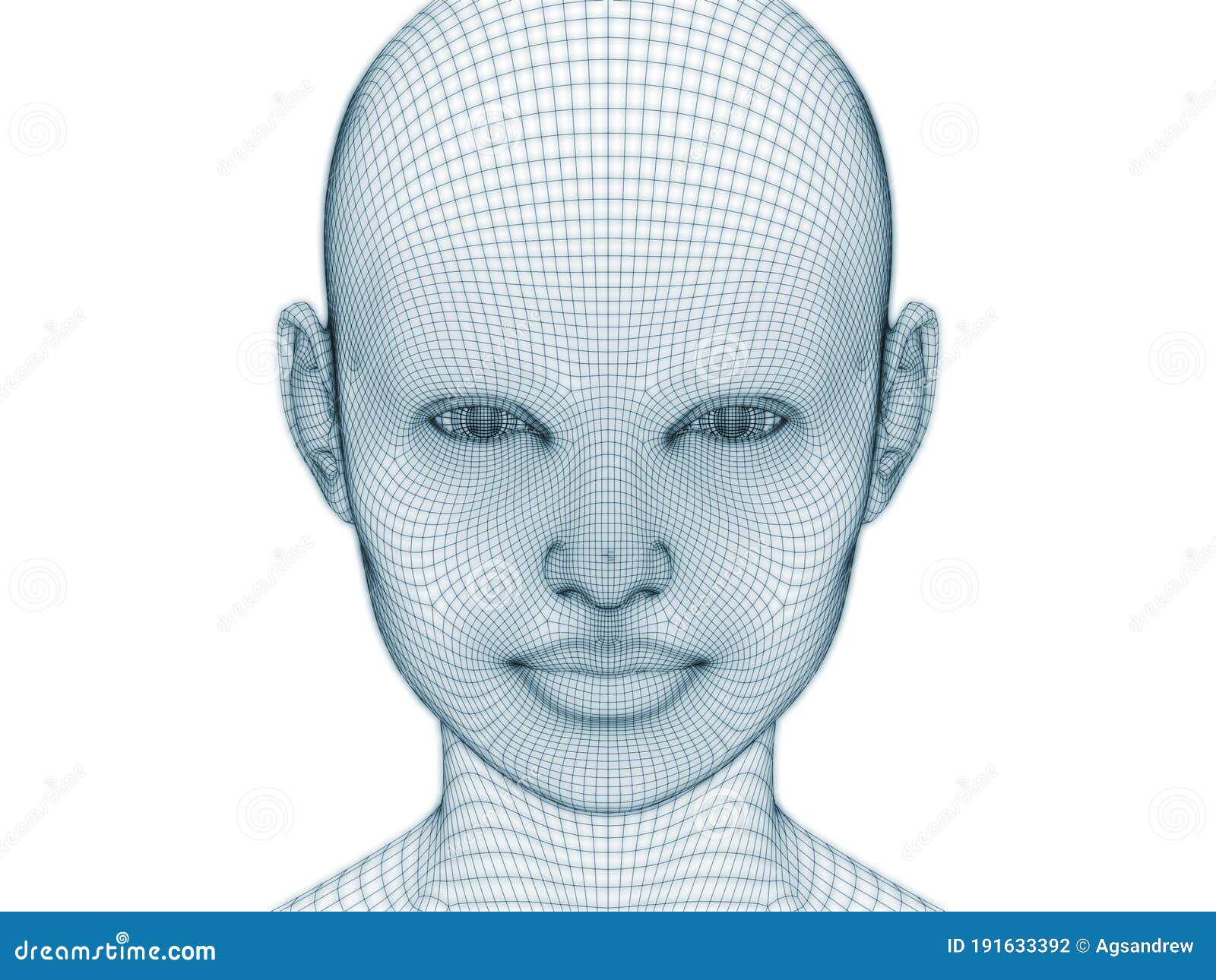 Human Face Wire Mesh stock illustration. Illustration of face - 191633392