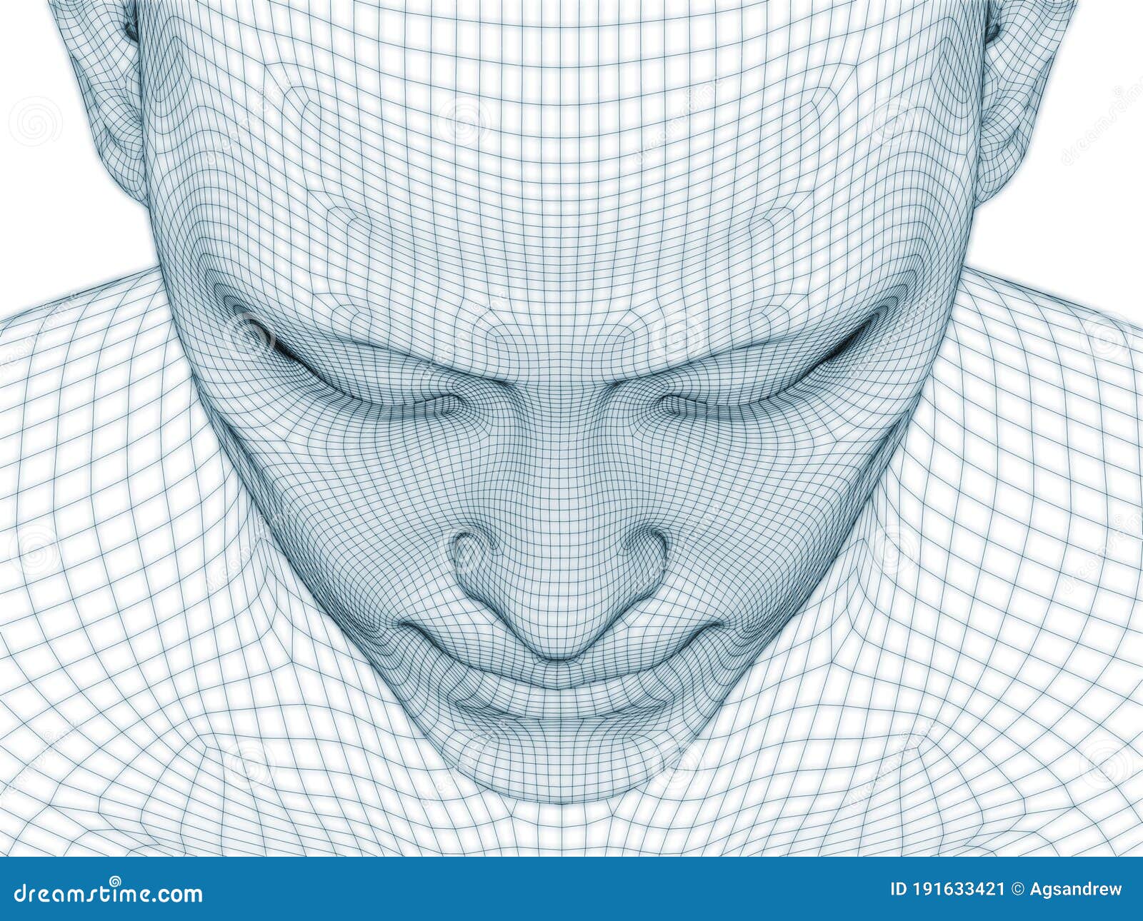 Human Face Wire Mesh stock illustration. Illustration of element ...