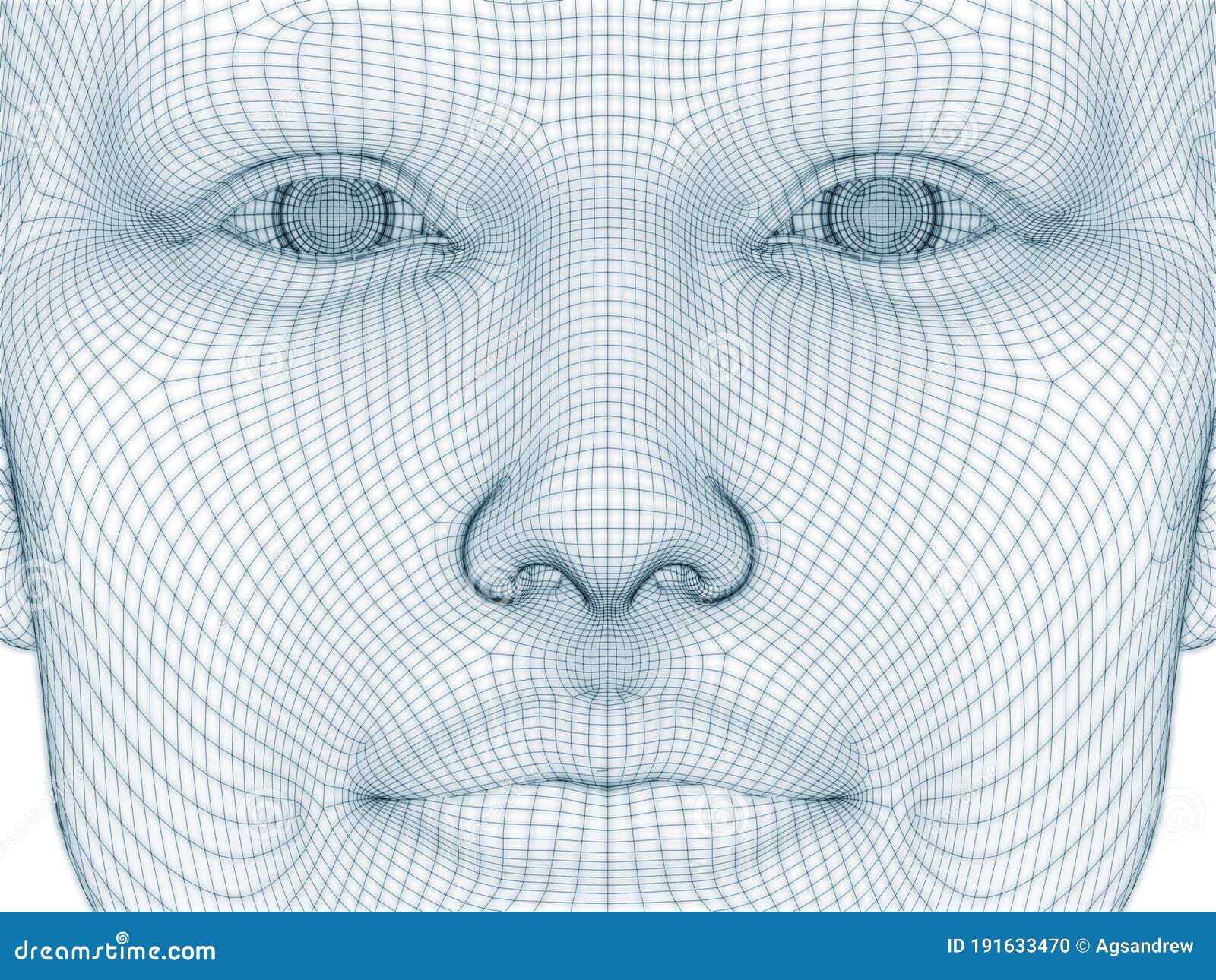 Human Face Wire Mesh stock illustration. Illustration of isolated ...