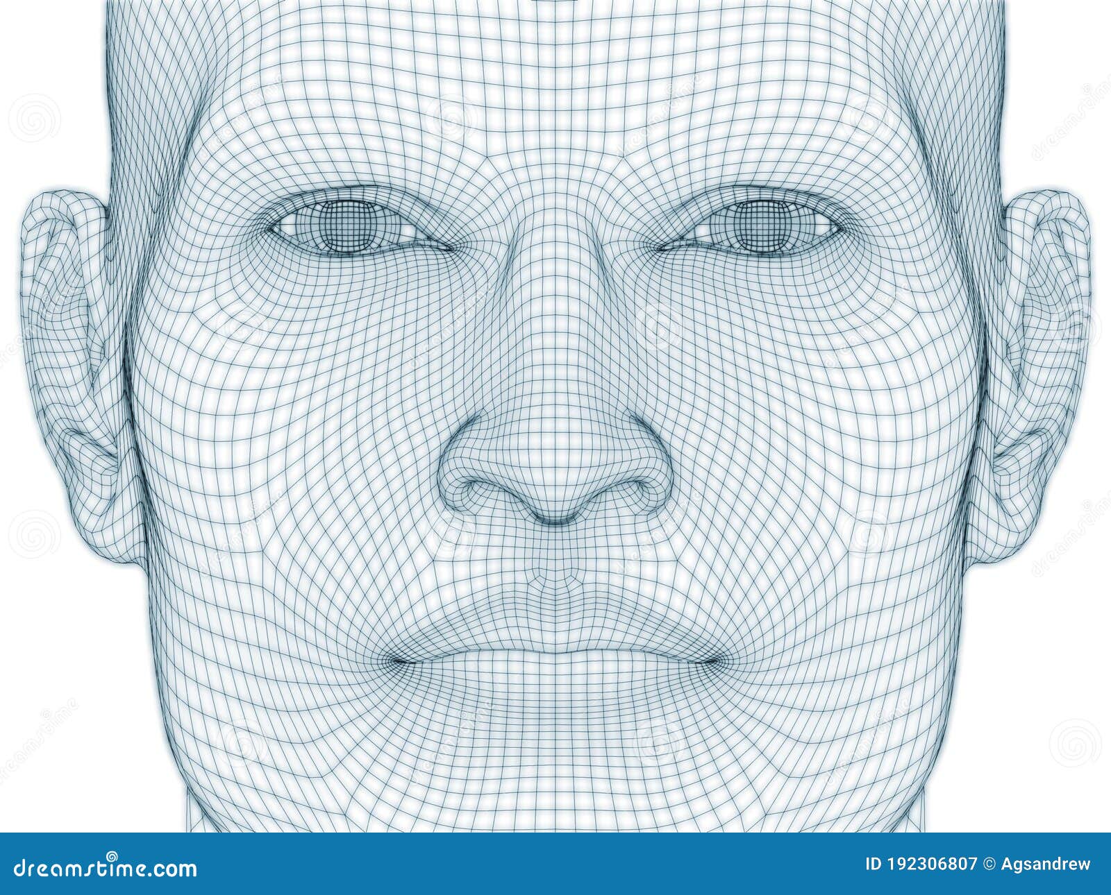 Human Face Wire Mesh stock illustration. Illustration of head - 192306807