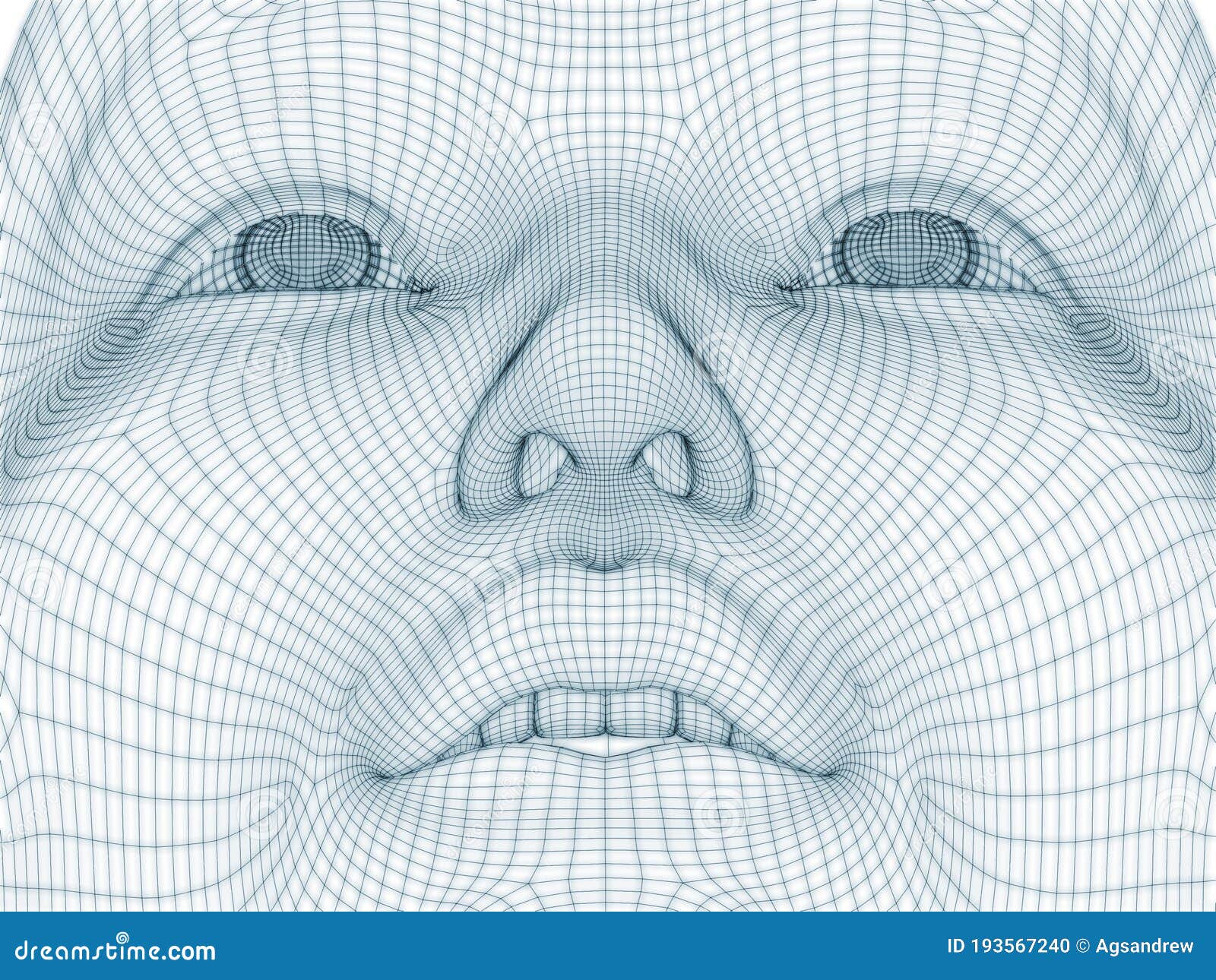 Human Face Wire Mesh stock illustration. Illustration of white - 193567240