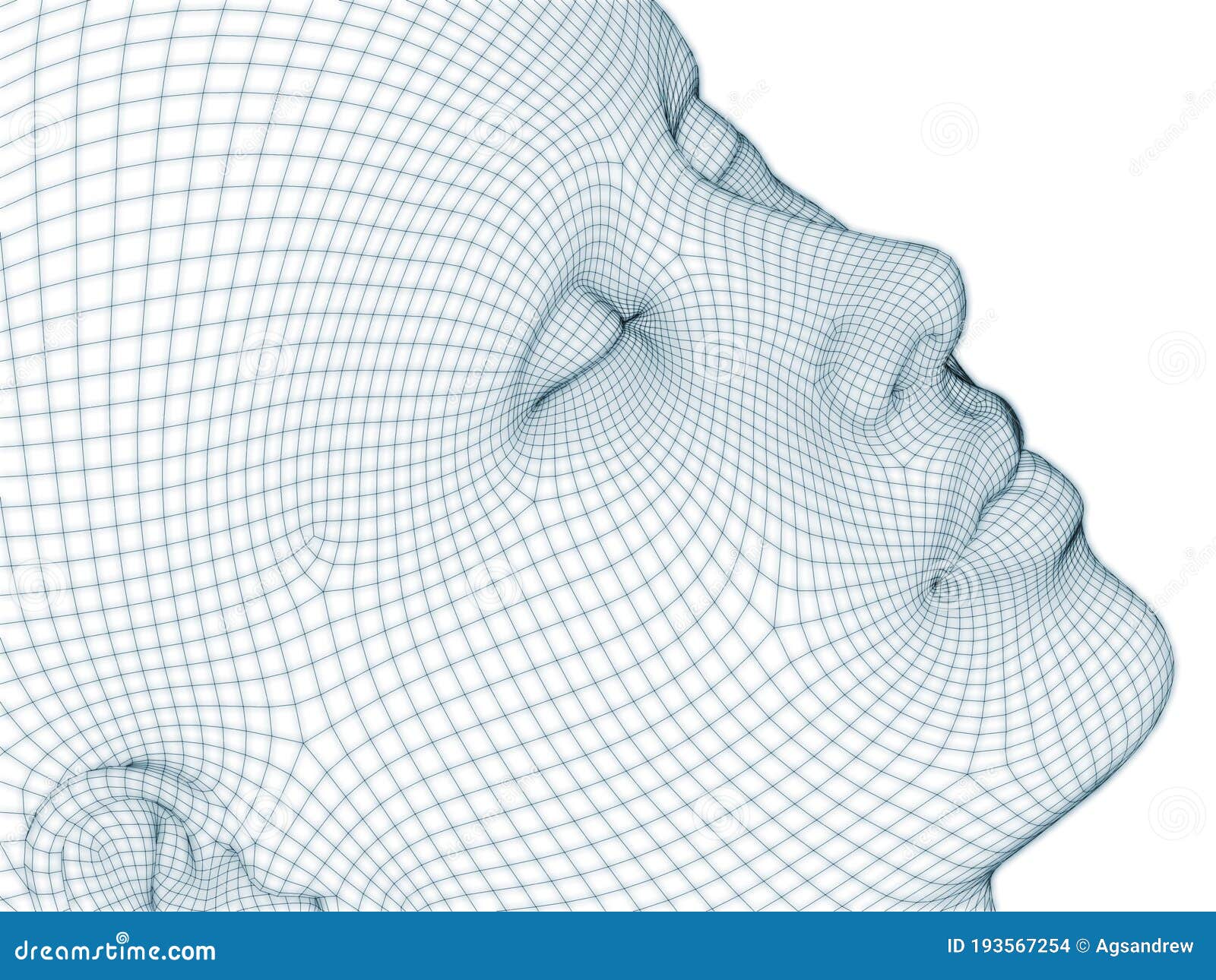 Human Face Wire Mesh stock illustration. Illustration of wire - 193567254