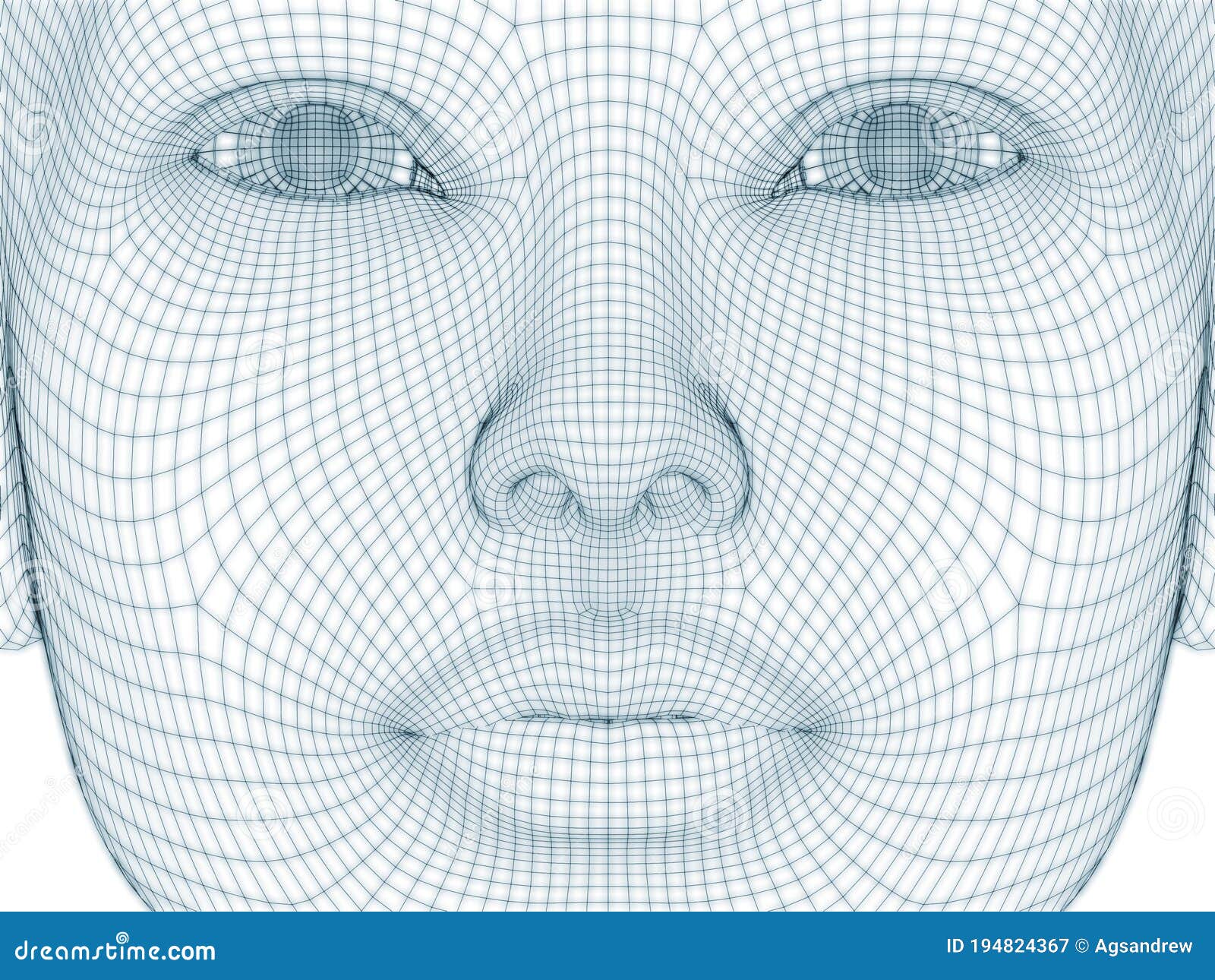 Human Face Wire Mesh stock illustration. Illustration of face - 194824367