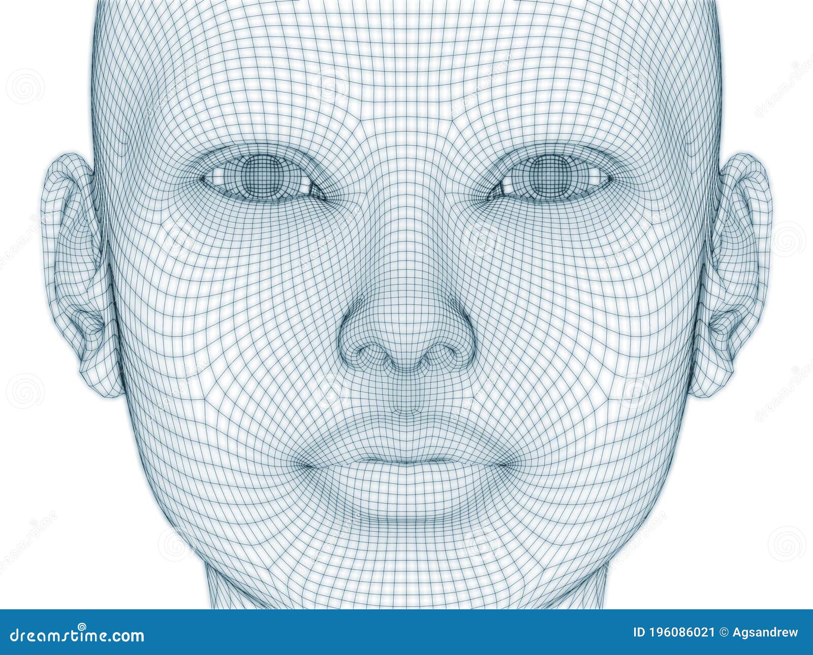 Human Face Wire Mesh stock illustration. Illustration of wire - 196086021