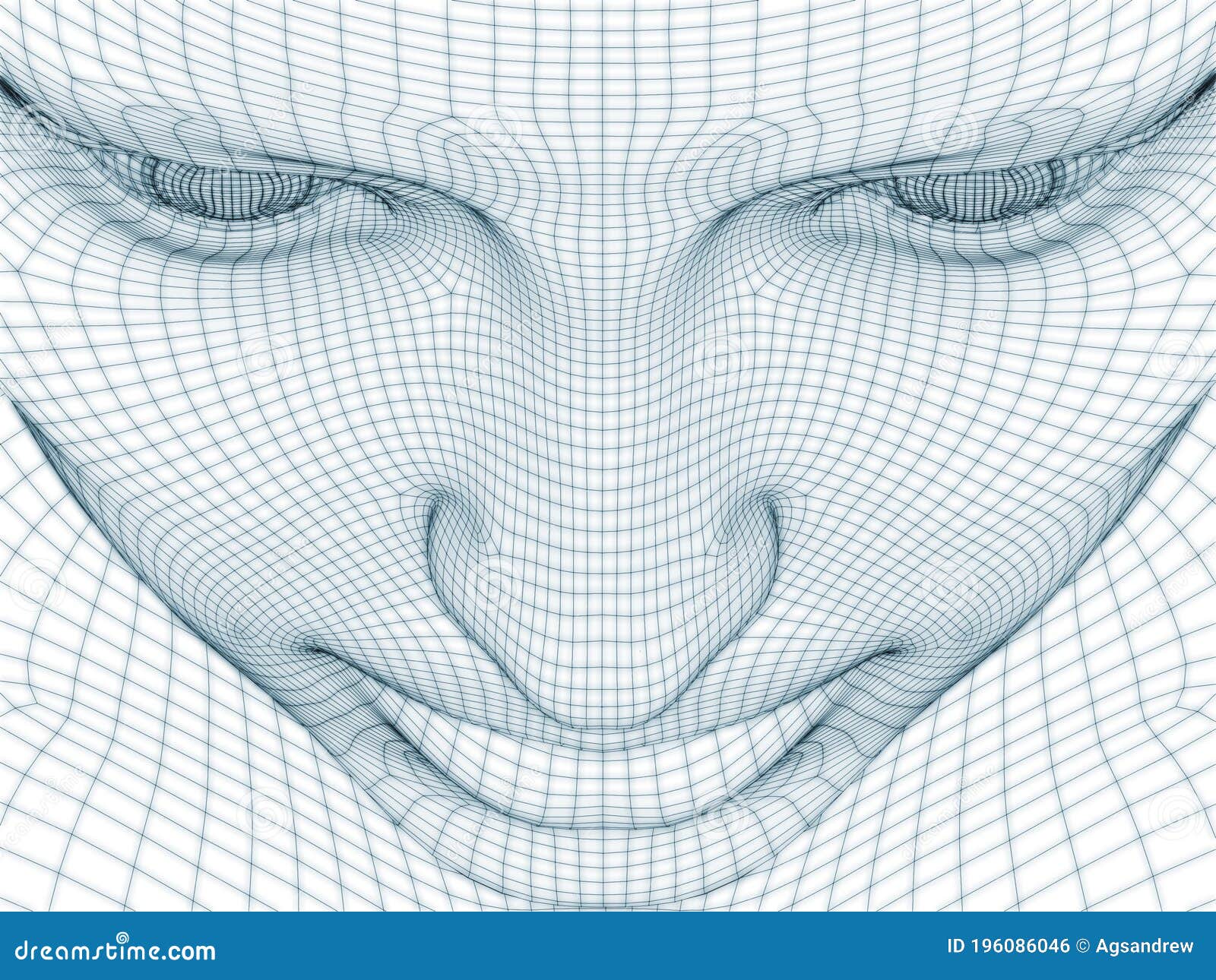 Human Face Wire Mesh stock illustration. Illustration of portrait ...