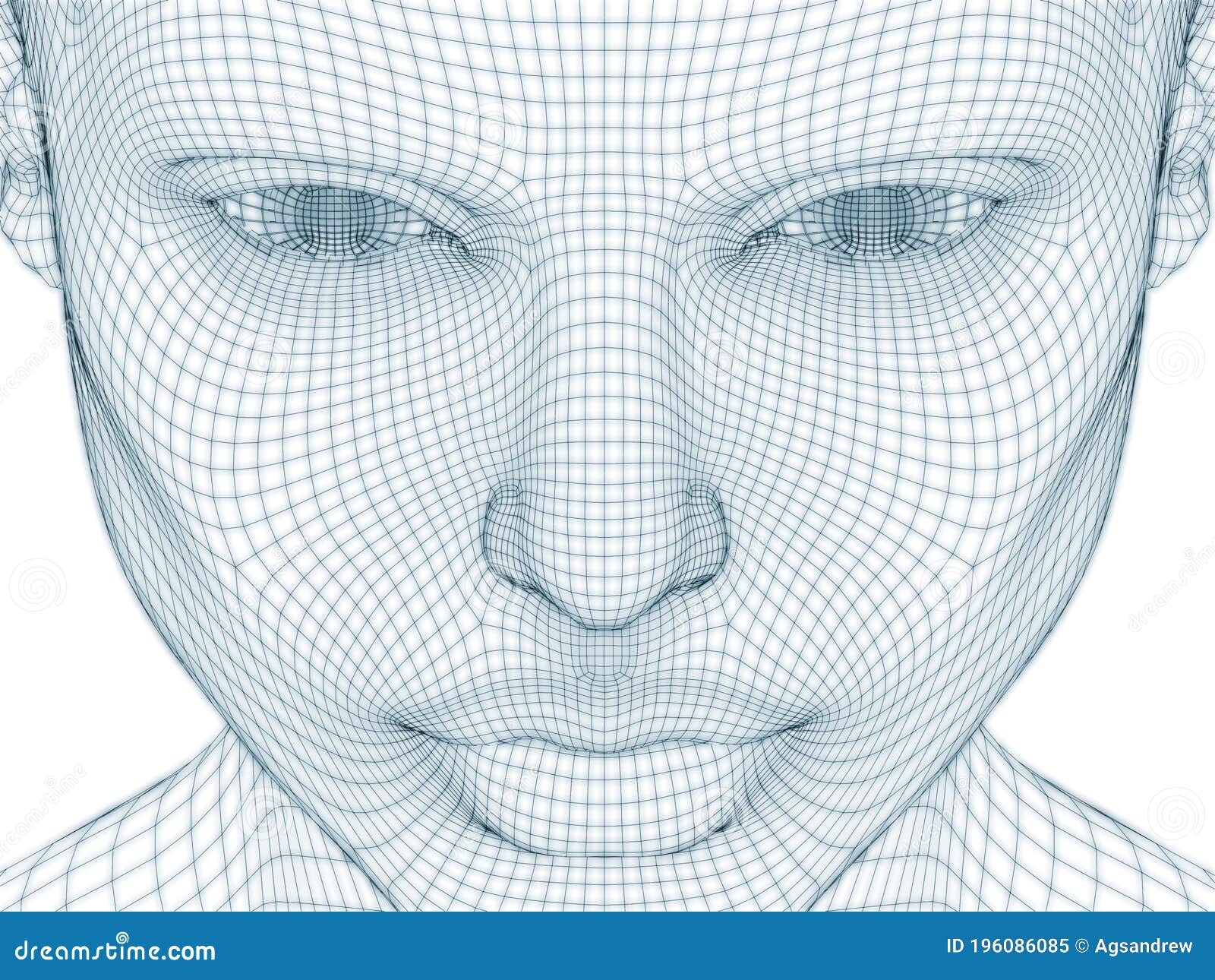 Human Face Wire Mesh stock illustration. Illustration of face - 196086085