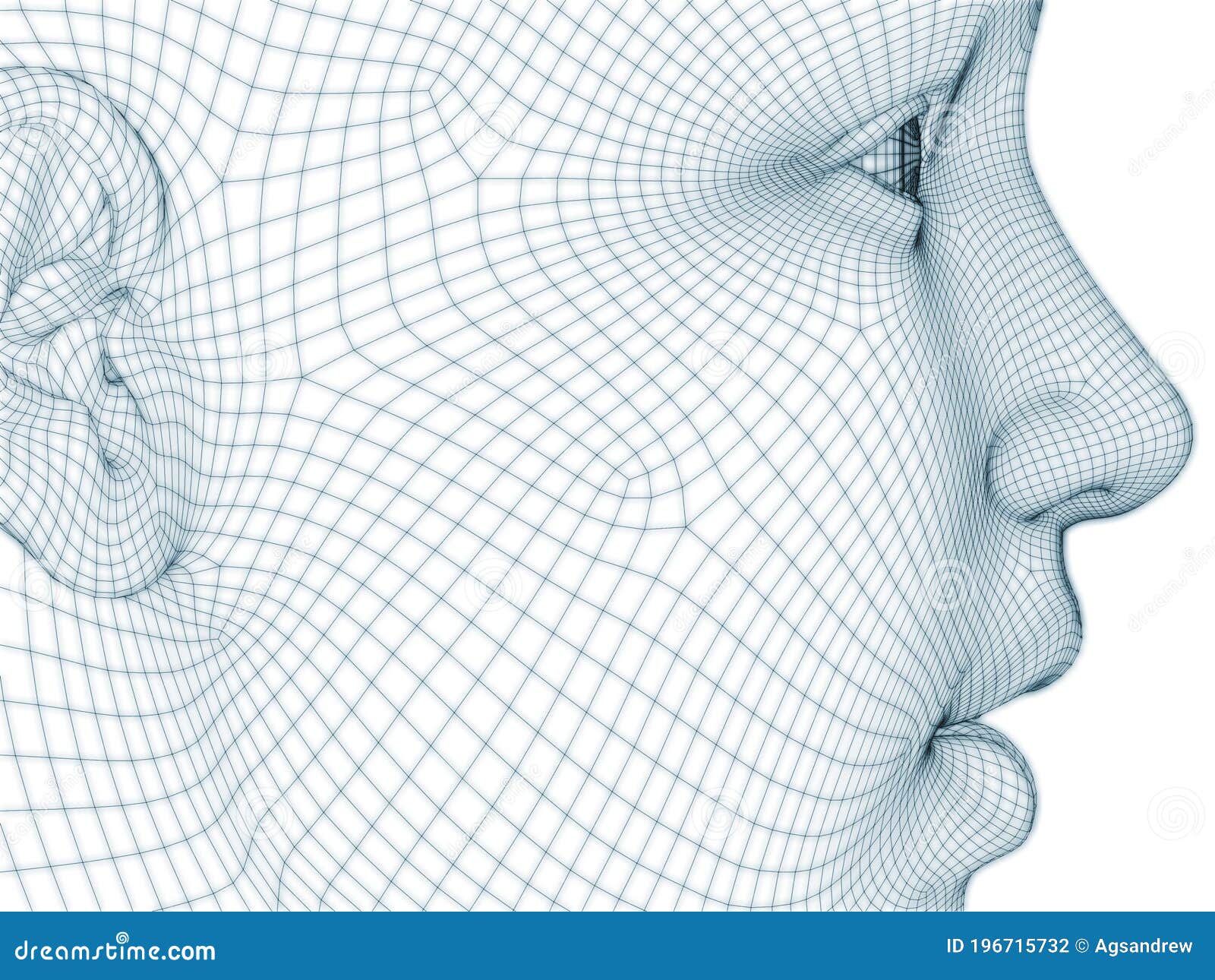 Human Face Wire Mesh stock illustration. Illustration of mind - 196715732